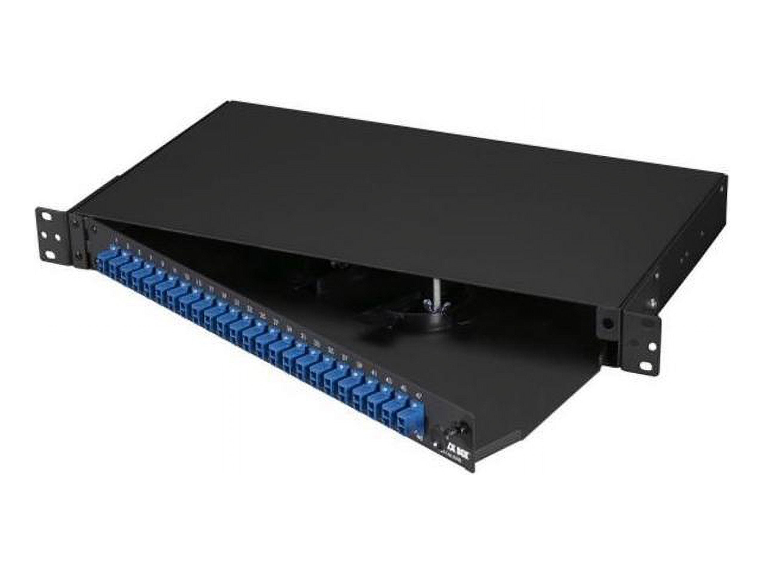BLACK BOX NETWORK SERVICES JPM385A RACKMOUNT FIBER PANEL, 1U, LOADED ...