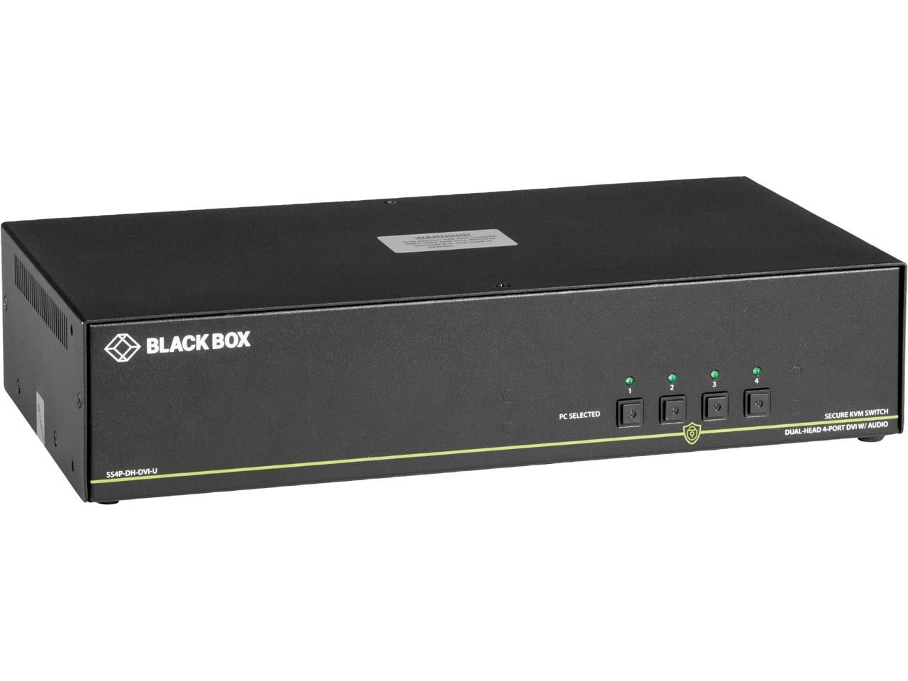 BLACK BOX SS4P-DH-DVI-U SECURE KVM SWITCH, NIAP 3.0 CERTIFIED - 4-PORT ...