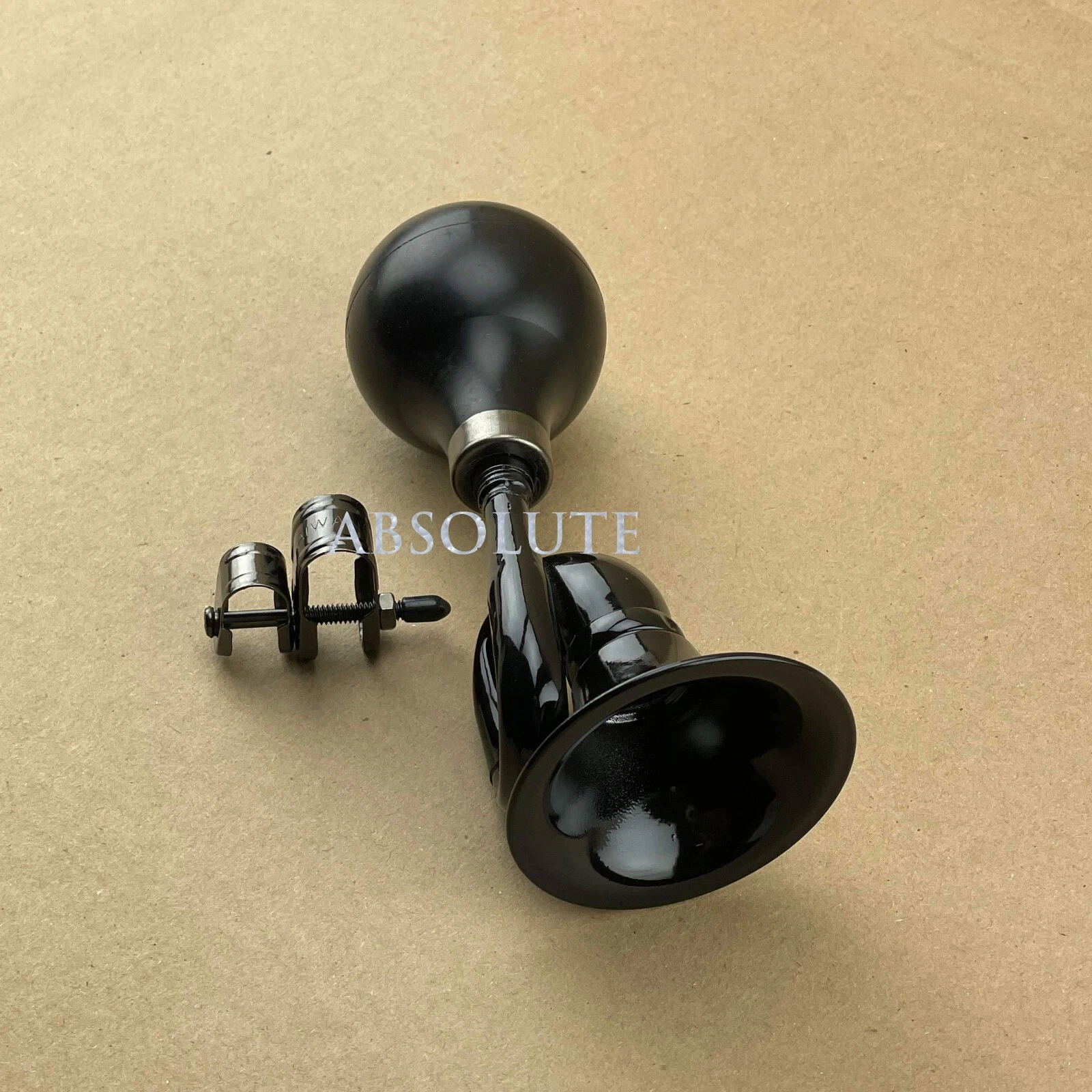 BLACK BUNGLE TRUMPET BICYCLE HORN FOR VINTAGE SCHWINN CRUISER BIKE ...
