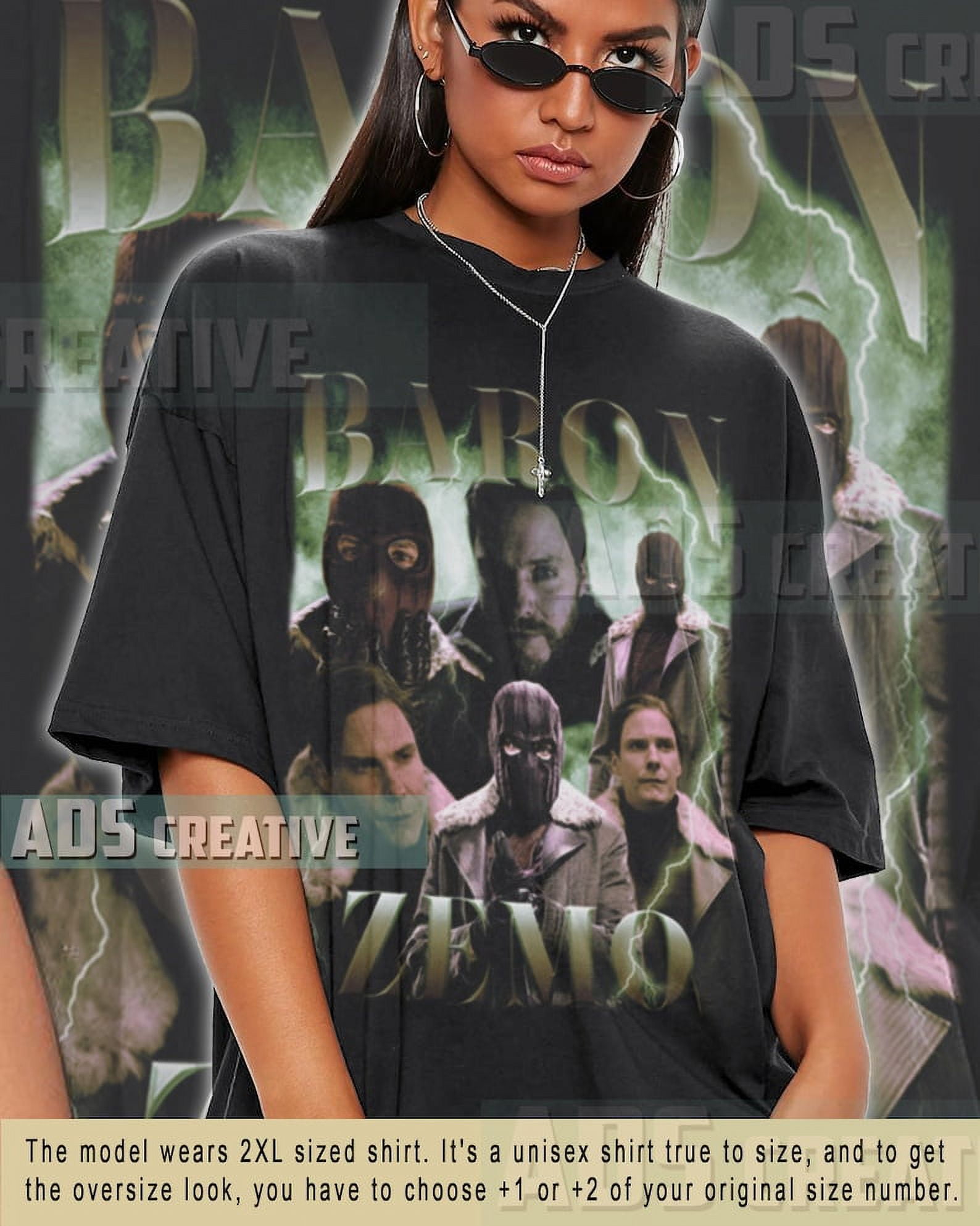 [BLACK] Baron Zemo Shirt Gift For Women and Man Unisex Movie T-Shirt ...