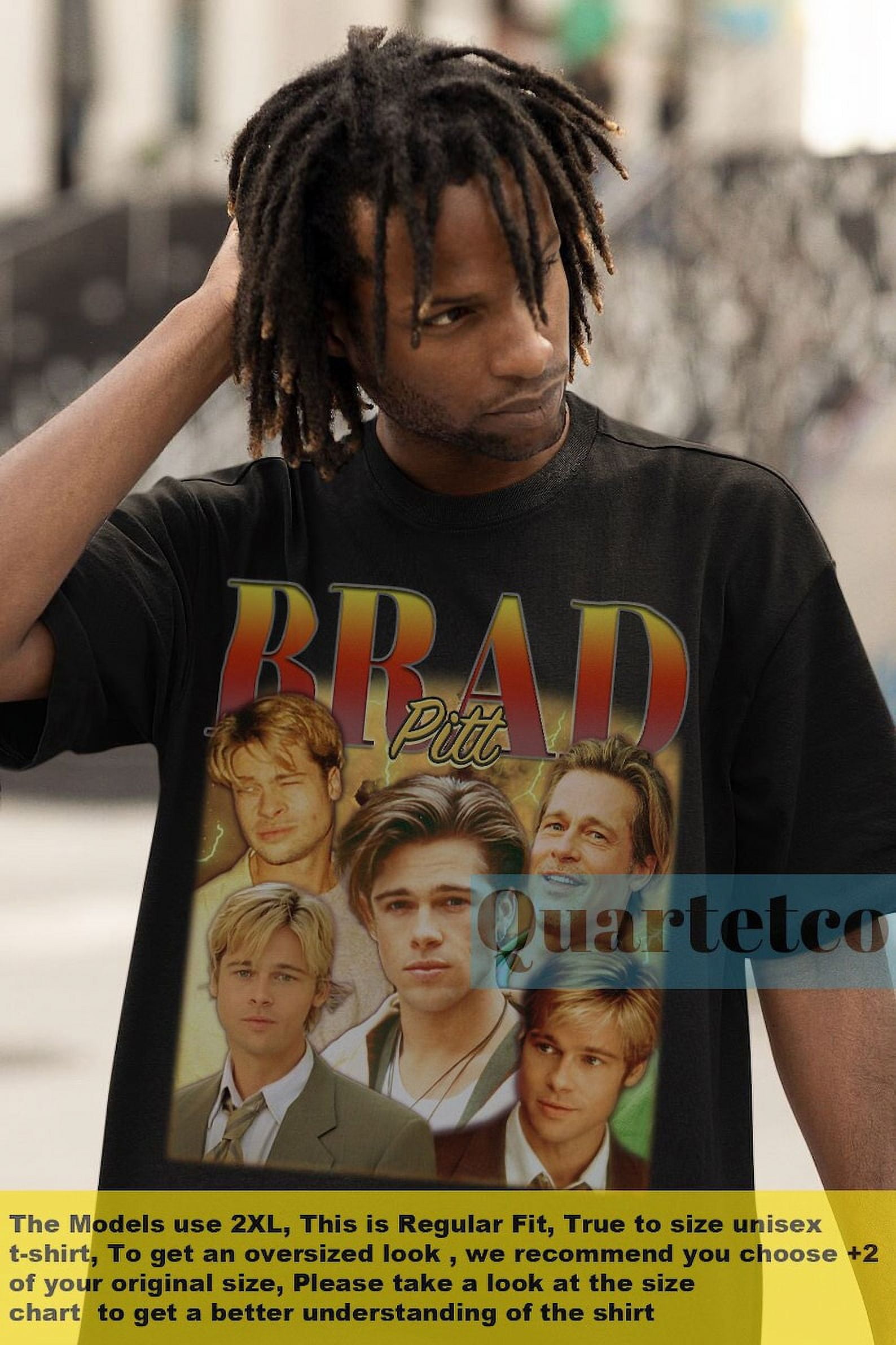 [BLACK] Brad Pitt Shirt, Brad Pitt Tshirt, Brad Pitt Fight Club Shirt ...