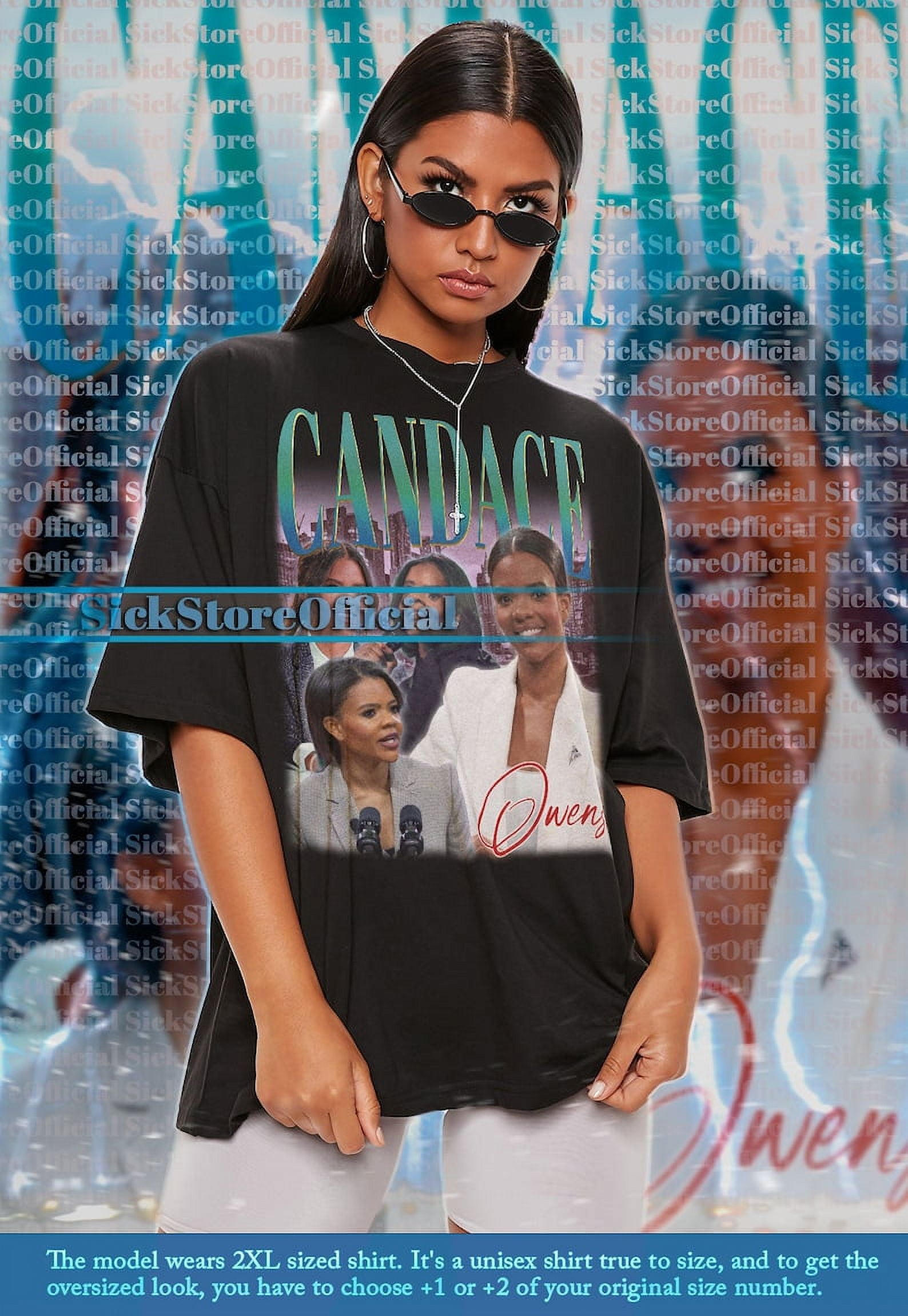 [BLACK] CANDACE OWENS Vintage Shirt, Candace Owens Homage Tshirt ...