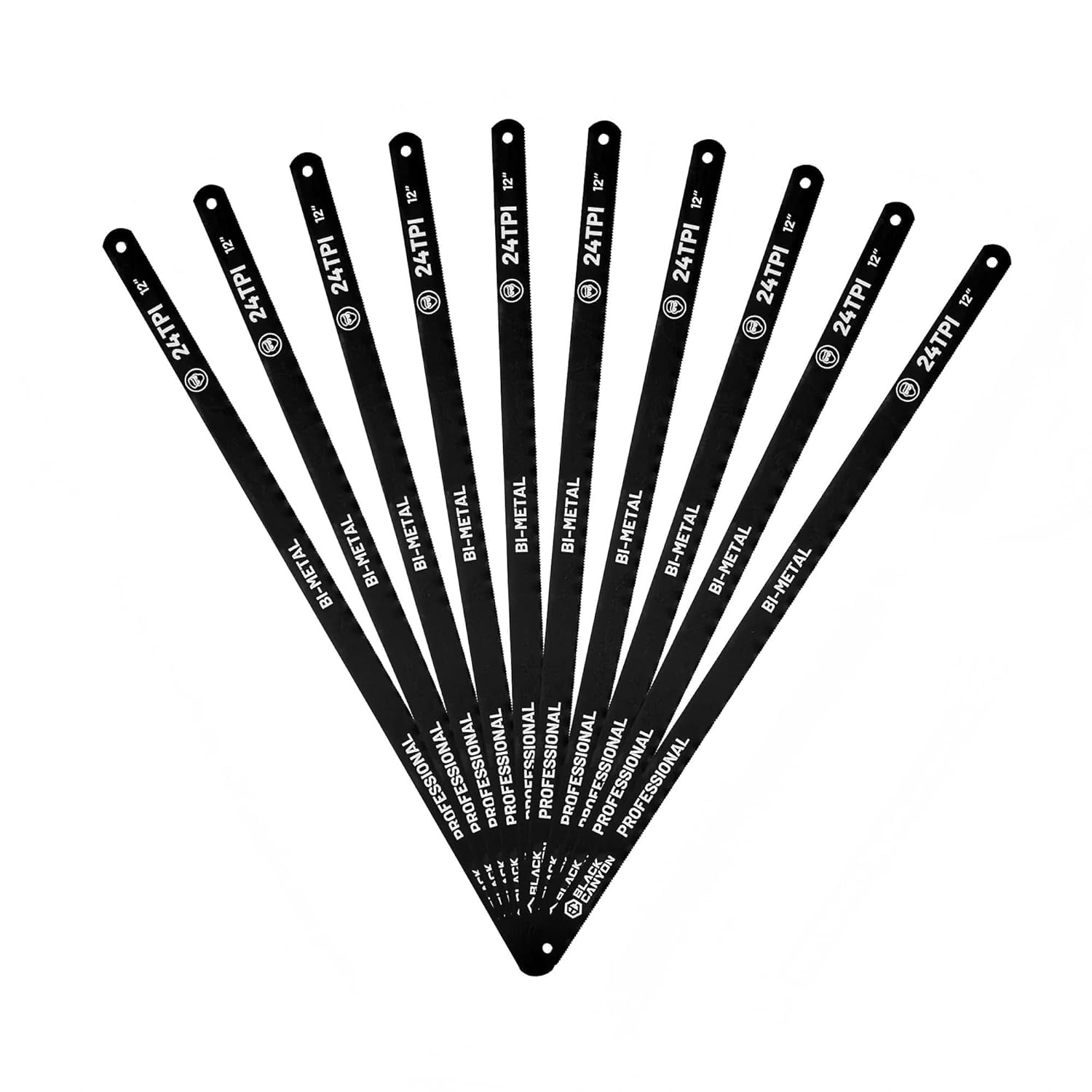 BLACK CANYON Hacksaw Blades, 12", Bi-Metal, 24 TPI, 10-Pack - Walmart.com