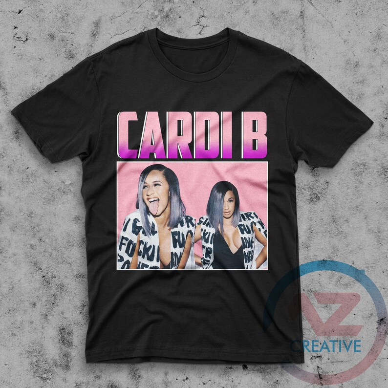 [BLACK] Cardi B Shirt Vintage - Walmart.com