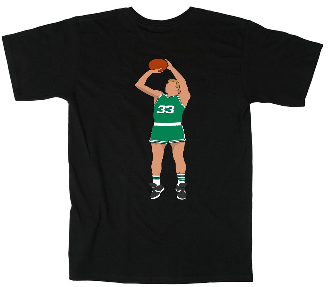BLACK Celtics Larry Bird Larry Legend Pic T-shirt ADULT - Walmart.com