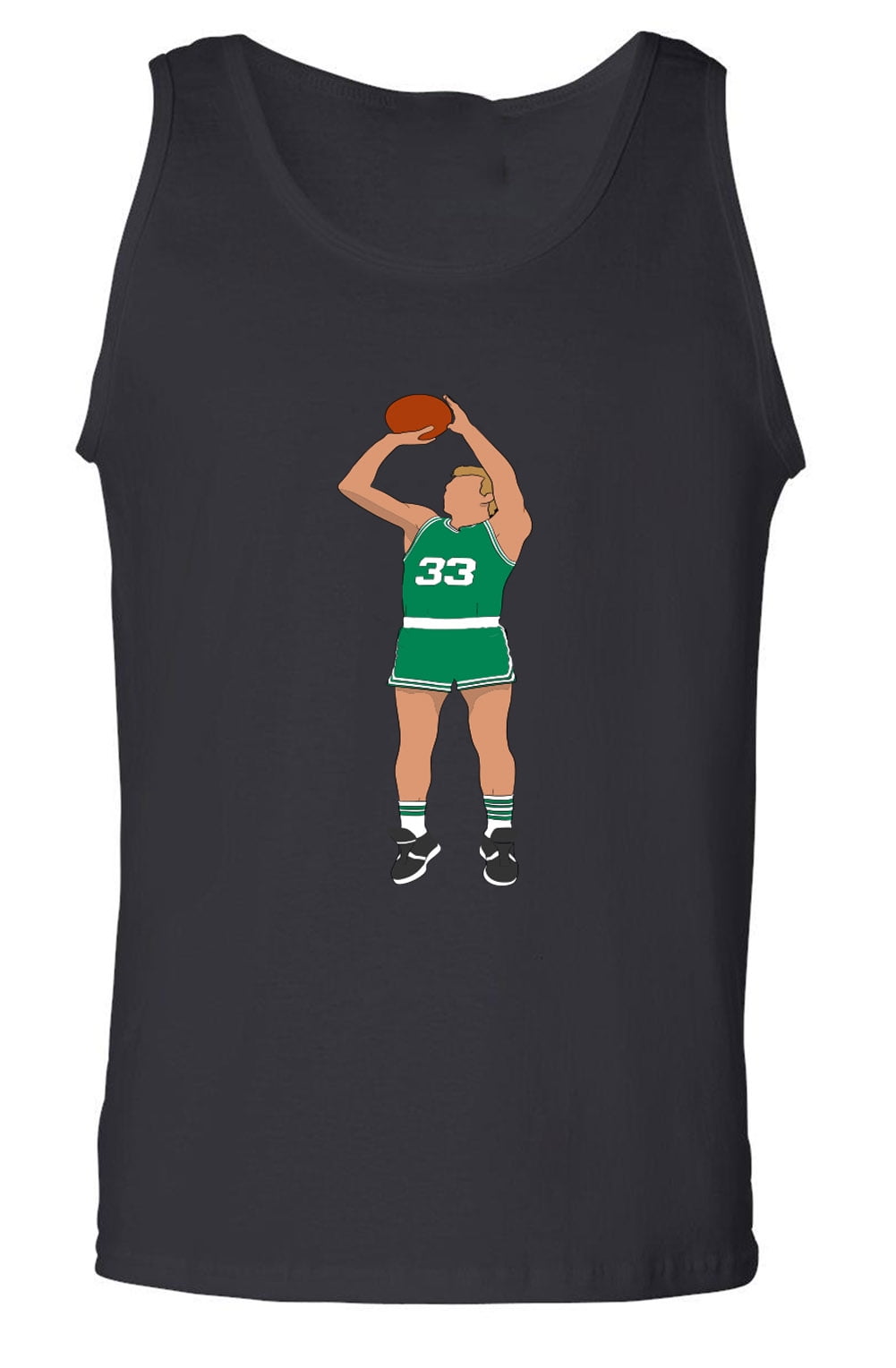 BLACK Celtics Larry Bird Larry Legend Pic Tank Top ADULT - Walmart.com