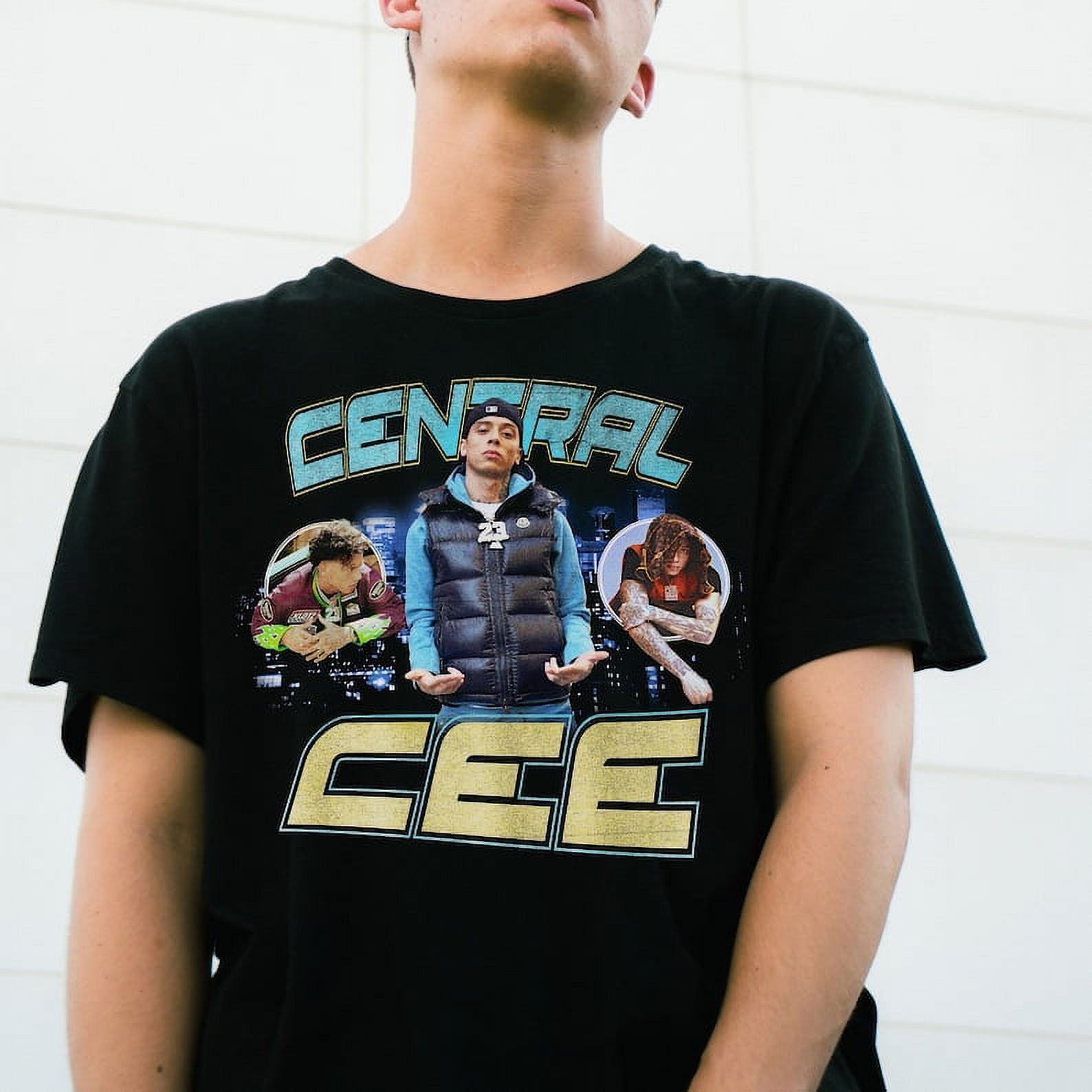 [BLACK] Central Cee Y2K Collage T-shirt, Rapper, Nostalgia, Retro, Hip ...