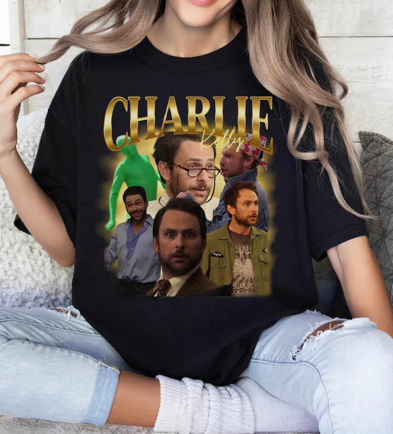 [BLACK] Charlie Kelly 90's Bootleg Reto shirt - Walmart.com