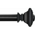 BLACK Curtain Rods for Windows 28 to 48 Inch Adjustable Length 1 Inch ...