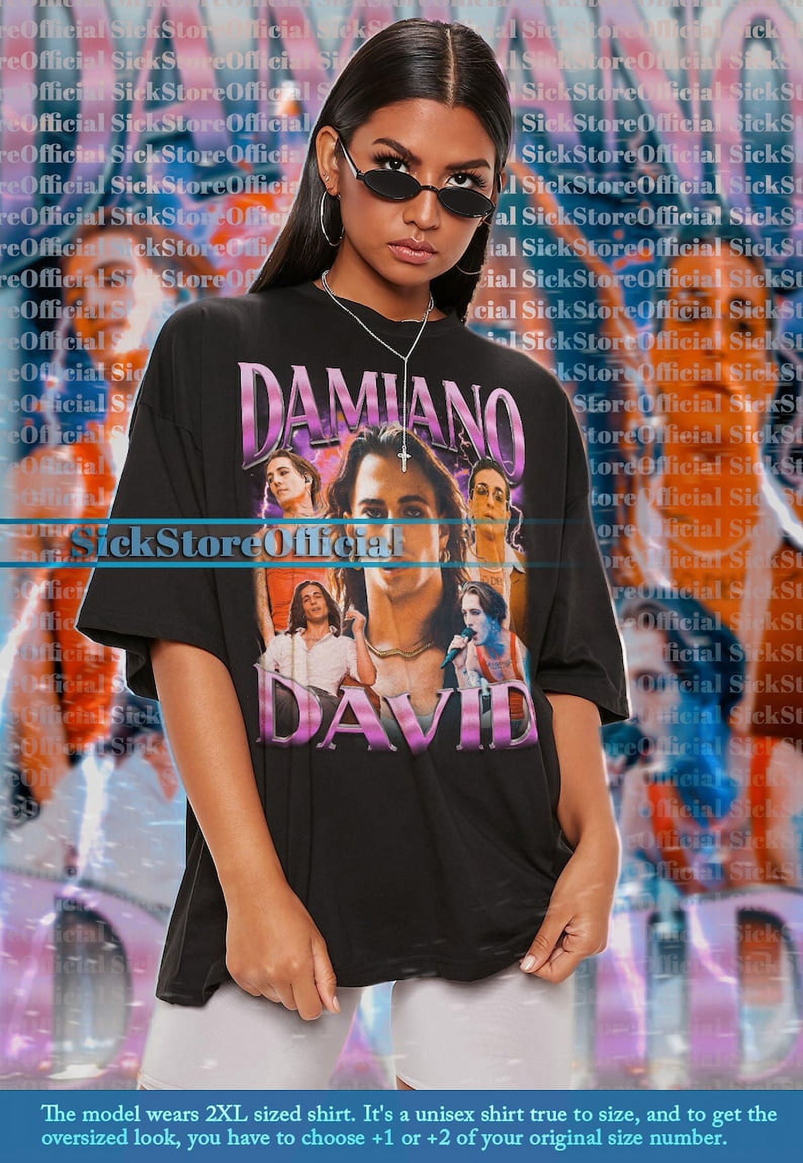 [BLACK] DAMIANO DAVID Vintage Shirt, Damiano David Homage Tshirt ...