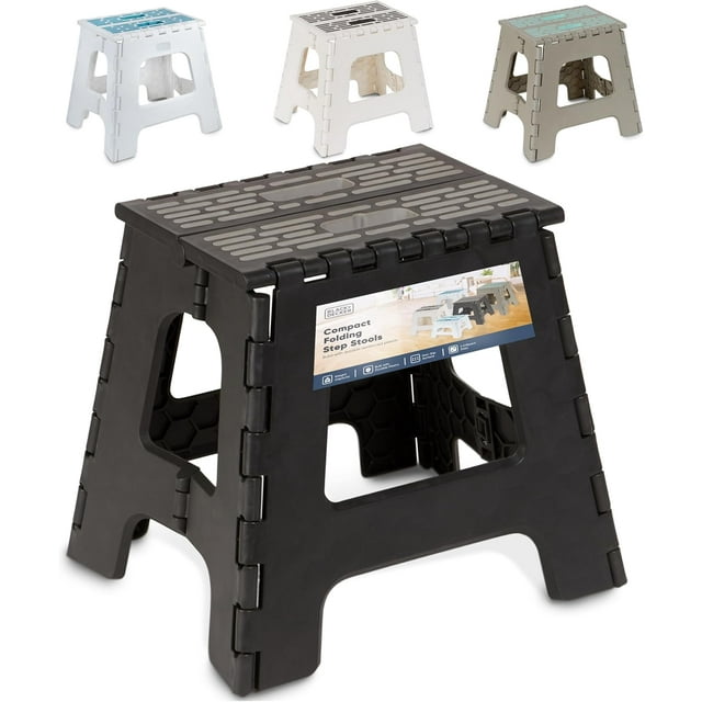 Black + Decker 13" Folding Step Stool - Walmart.com