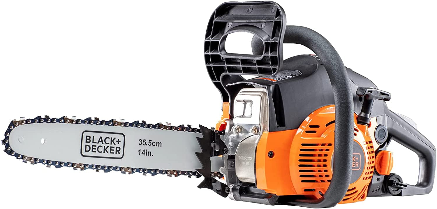 BLACK + DECKER® 14" gas chainsaw easy to handle and comfortable ...