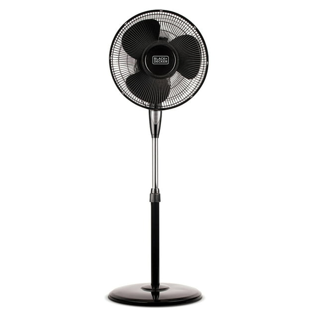 BLACK+DECKER 16-Inch, 3-Speed Tall Pedestal Oscillating Stand Fan with ...