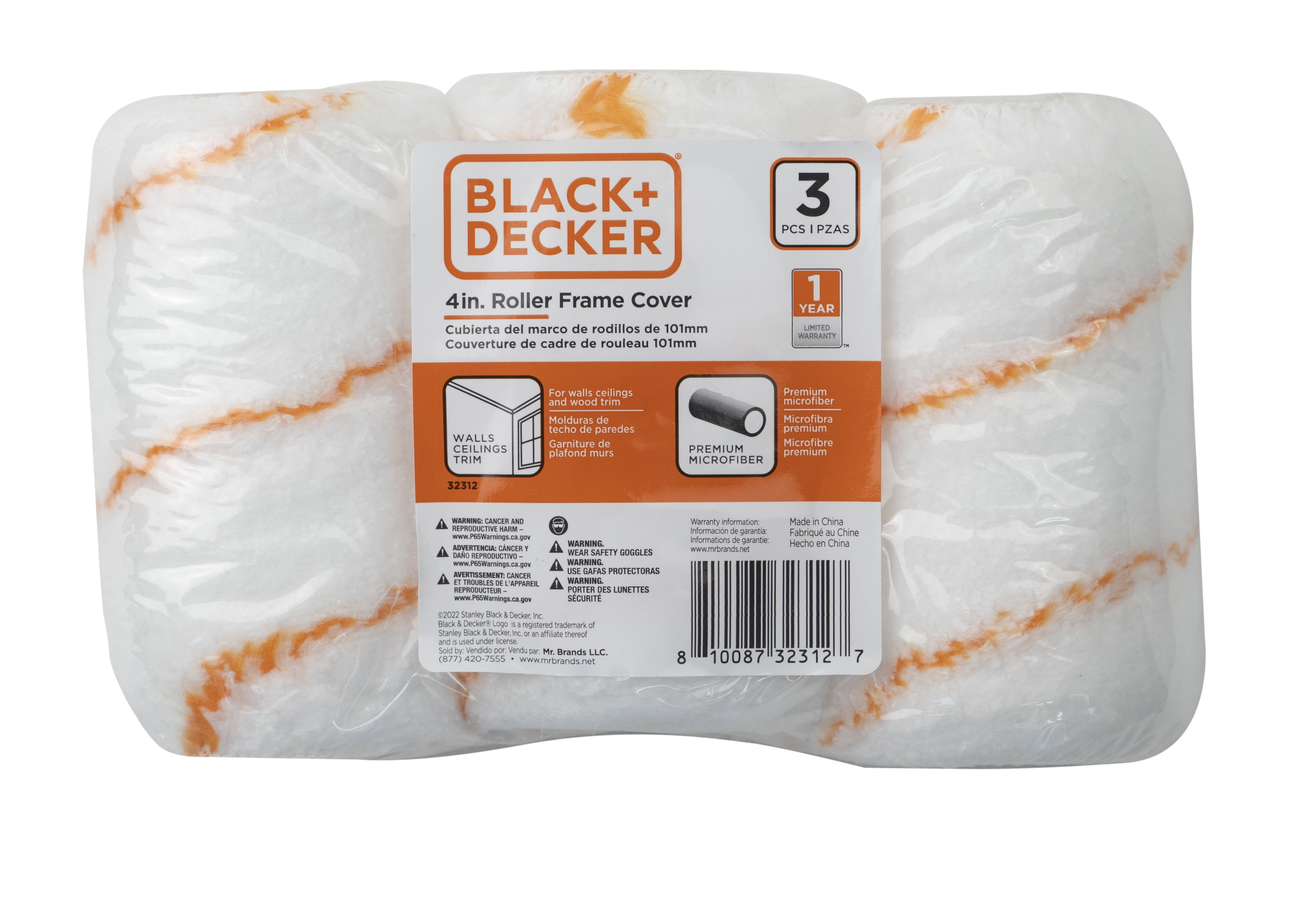 BLACK+DECKER 4" Roller Cover - 3-Pack - Walmart.com