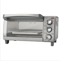 BLACK+DECKER 4-Slice Compact Stainless Steel Toaster Oven, TO1705SB ...