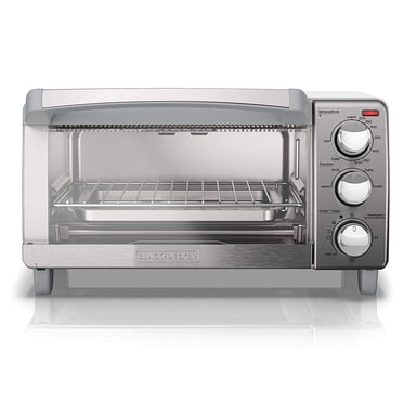 BLACK+DECKER 4-Slice Toaster Oven, Stainless Steel, TO1705SB - Walmart.com