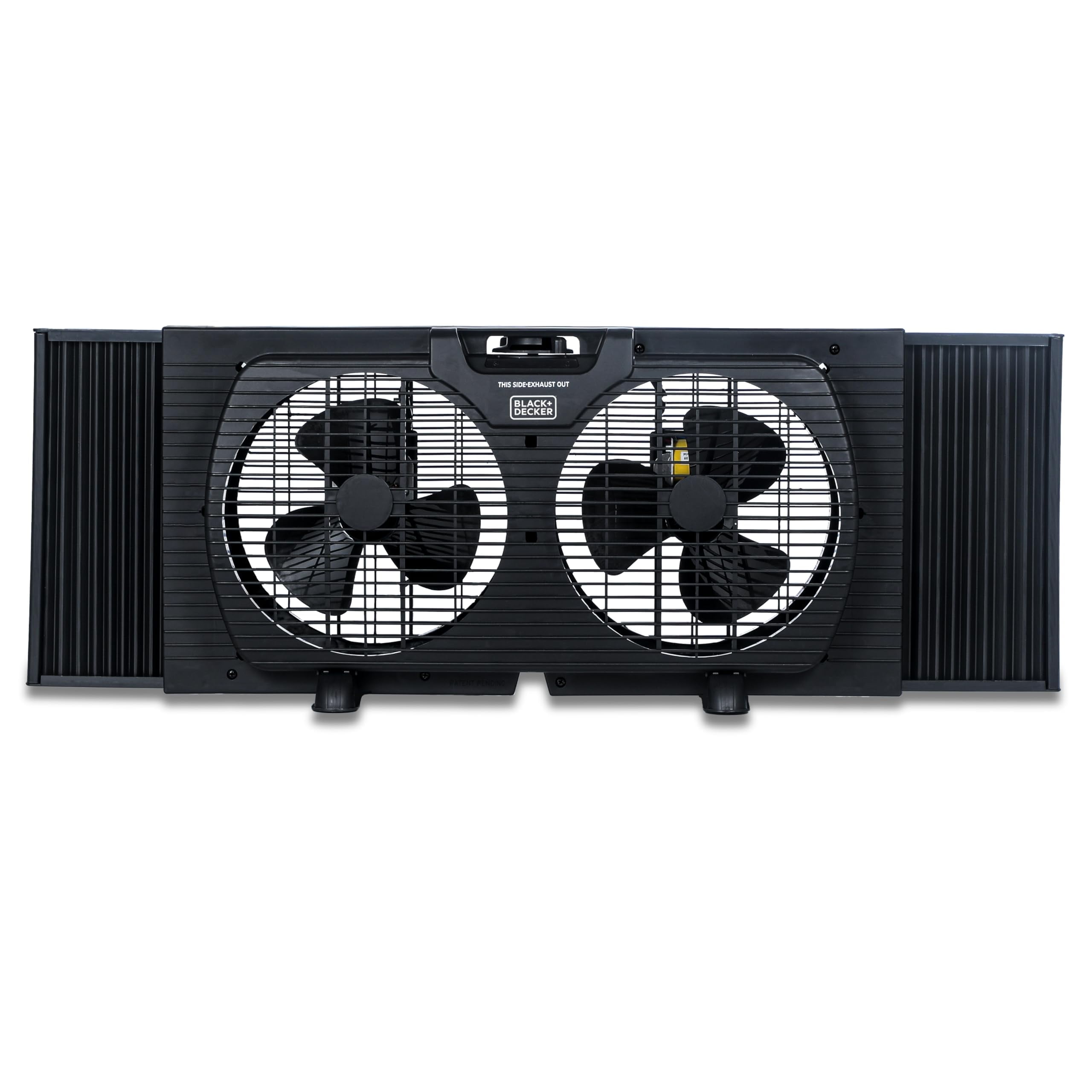 BLACK+DECKER 9" Dual Window Fan for Window Screen with 2 Speed Settings ...