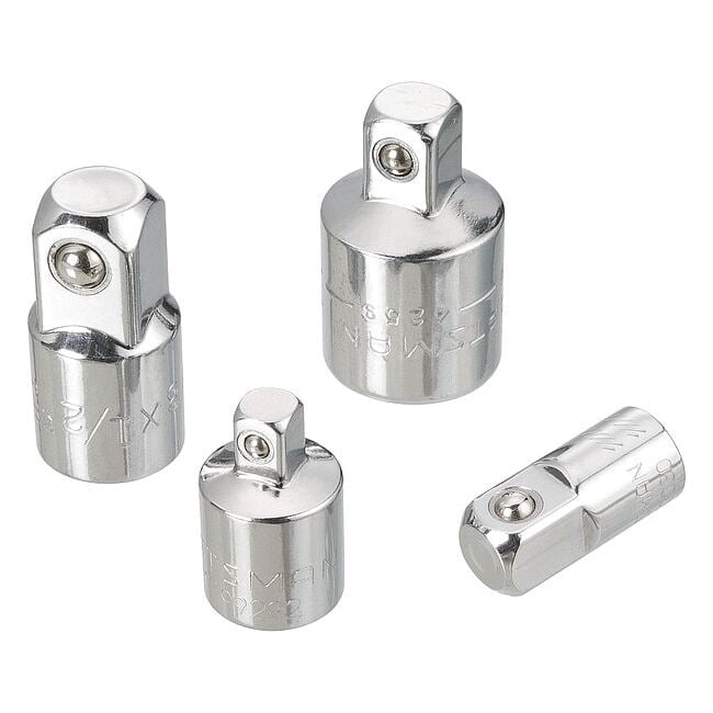 BLACK+DECKER Drive Size Adapter Set, 4-Piece Chrome Finish Socket ...