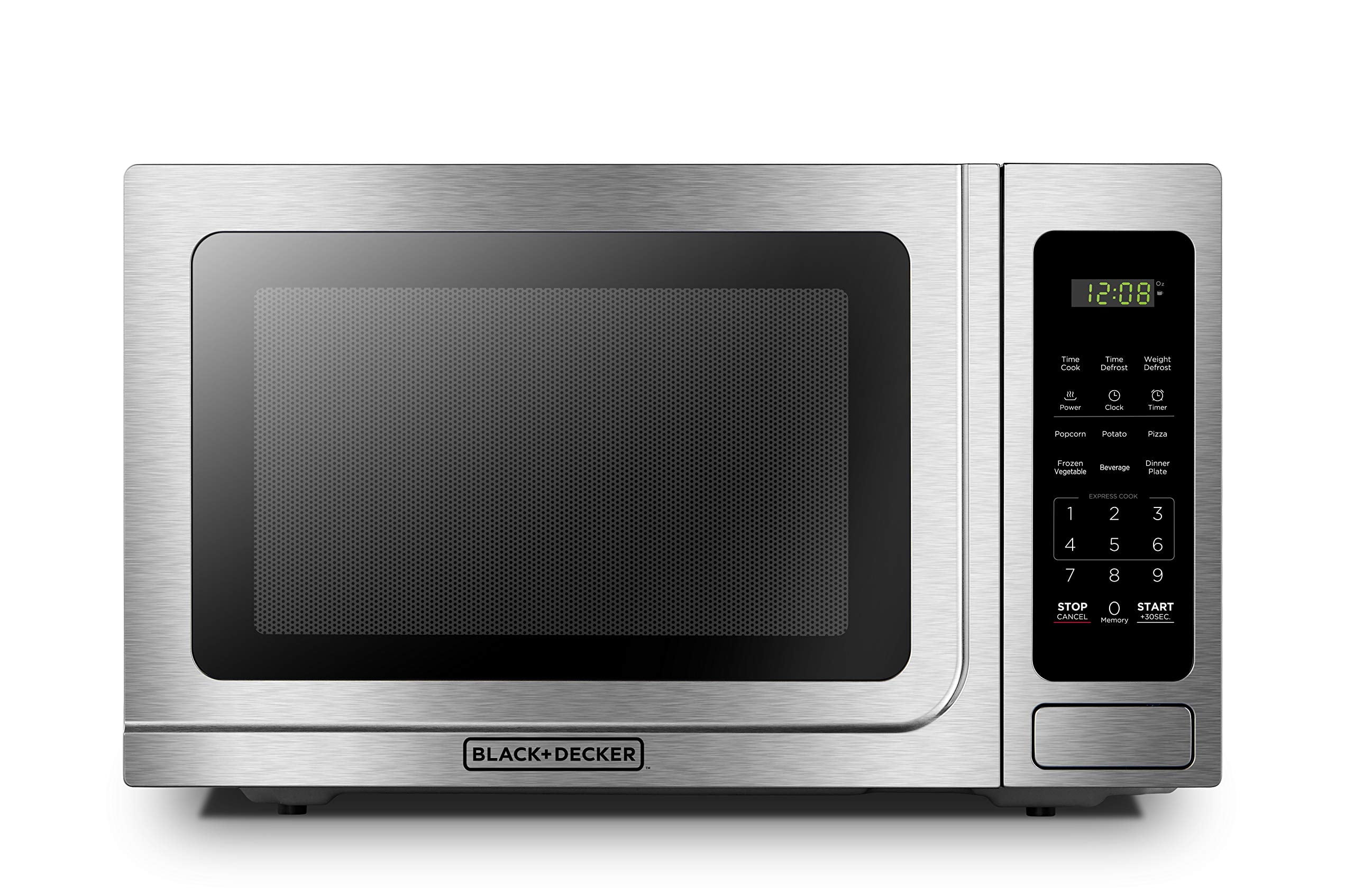 BLACK+DECKER EM036AB14 Digital Microwave Oven with Turntable Push ...