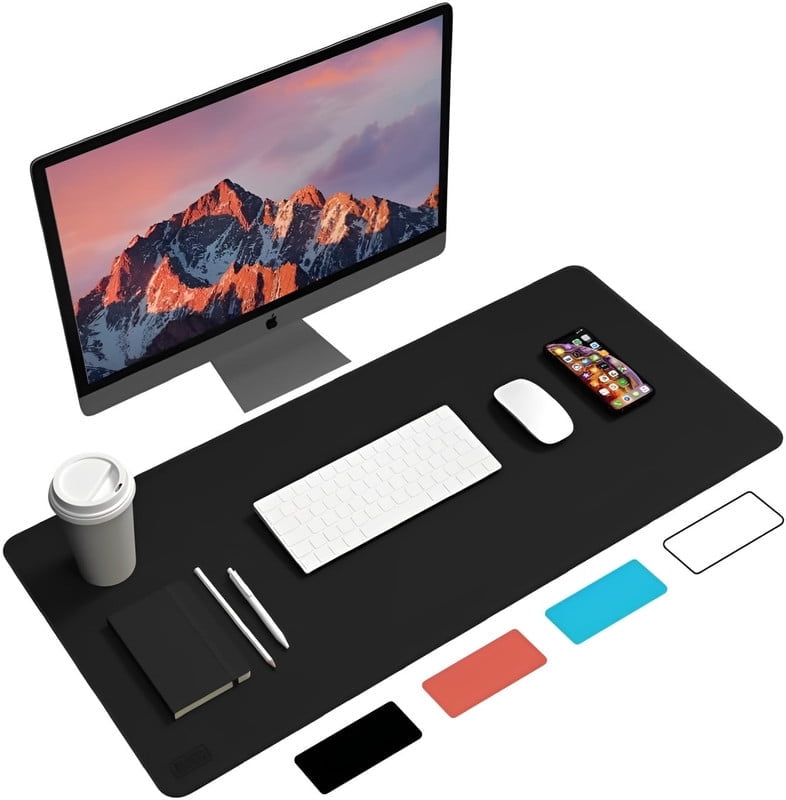 BLACK+DECKER Faux Leather Desk Mat, Large Desk Pad for Keyboard and ...