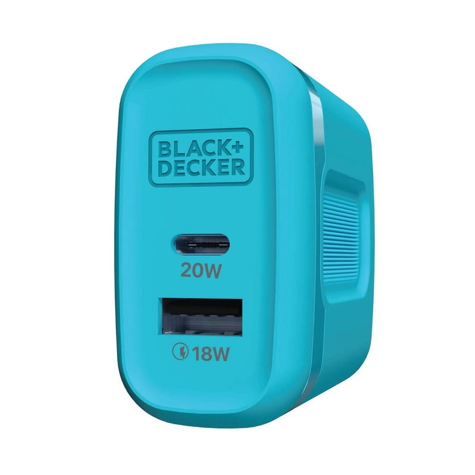 BLACK+DECKER Quick-Charge PD Wall Charger, 2-Port, 38W - USB Type C ...