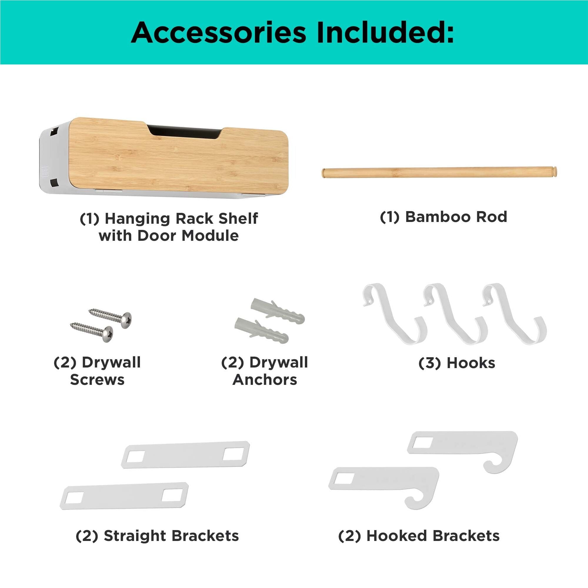 BLACK+DECKER White Hanging Rack System-Shelf W/ Door (BDSTKT282WH ...