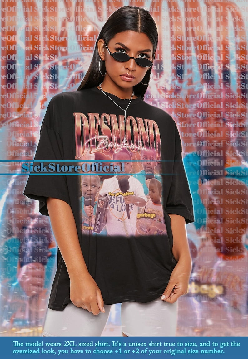 [BLACK] DESMOND BENJAMIN Vintage Shirt, Homage Tshirt, Desmond Benjamin ...