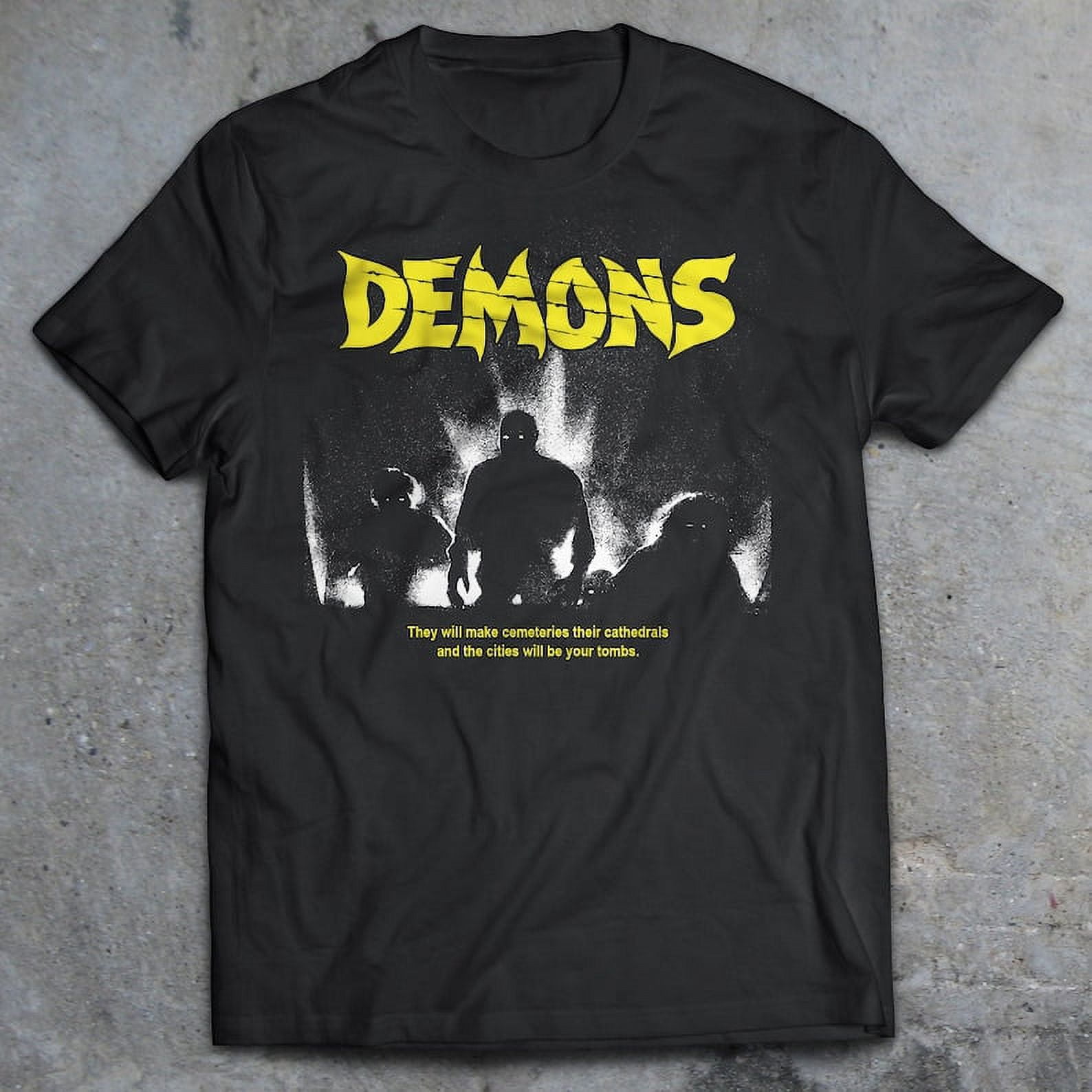 [BLACK] Demons T-Shirt, Dario Argento, Lamberto Bava, 80s Horror Shirt ...