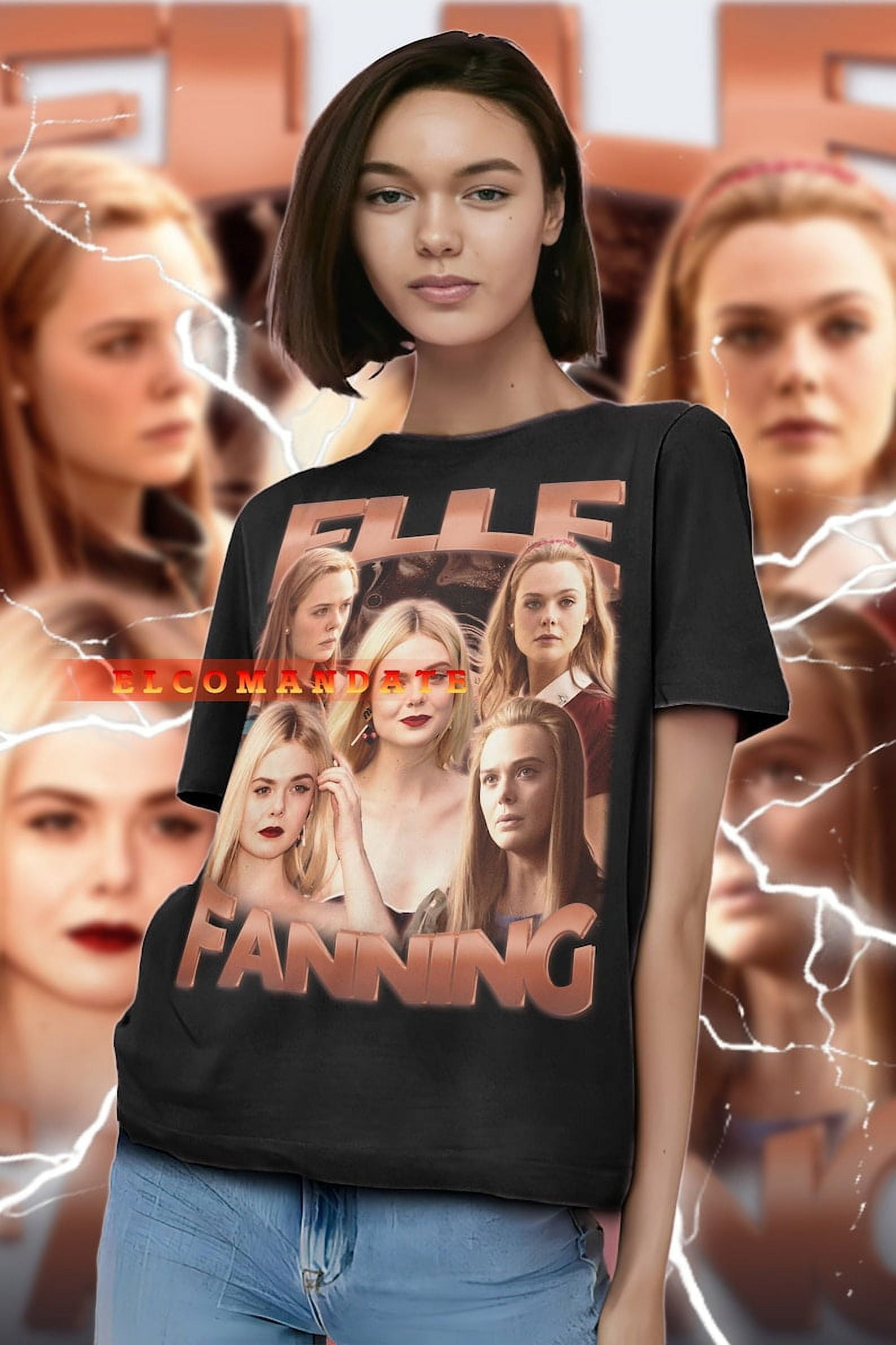 [BLACK] ELLE FANNING Vintage Shirt, Elle Fanning Homage Tshirt, Elle ...
