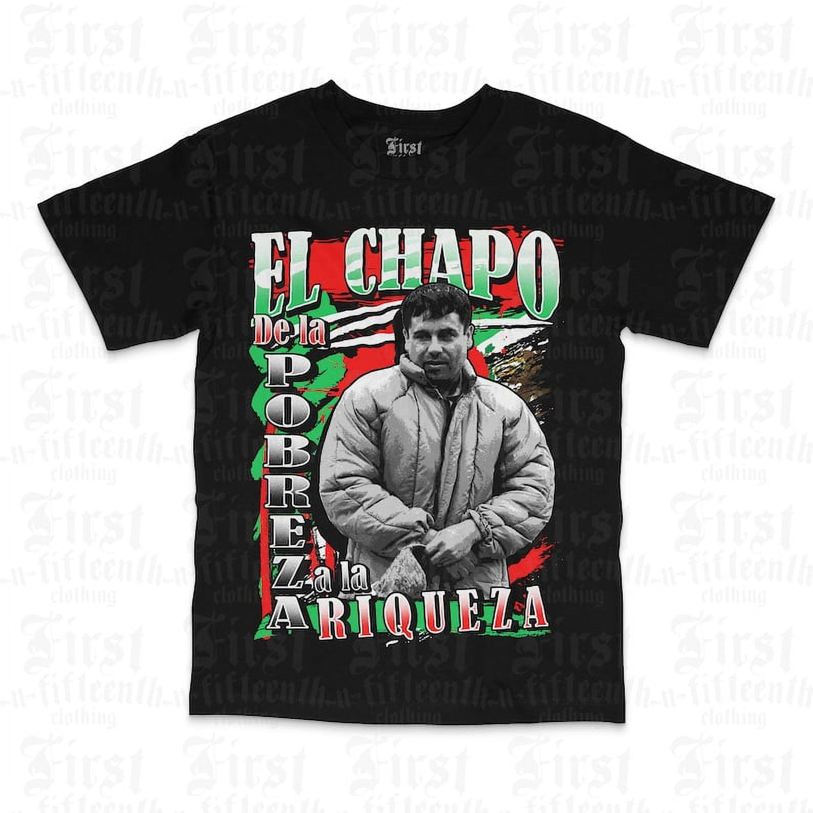 [BLACK] El Chapo Guzman Rags to Riches 90's Style T-Shirt Tee Mexican ...