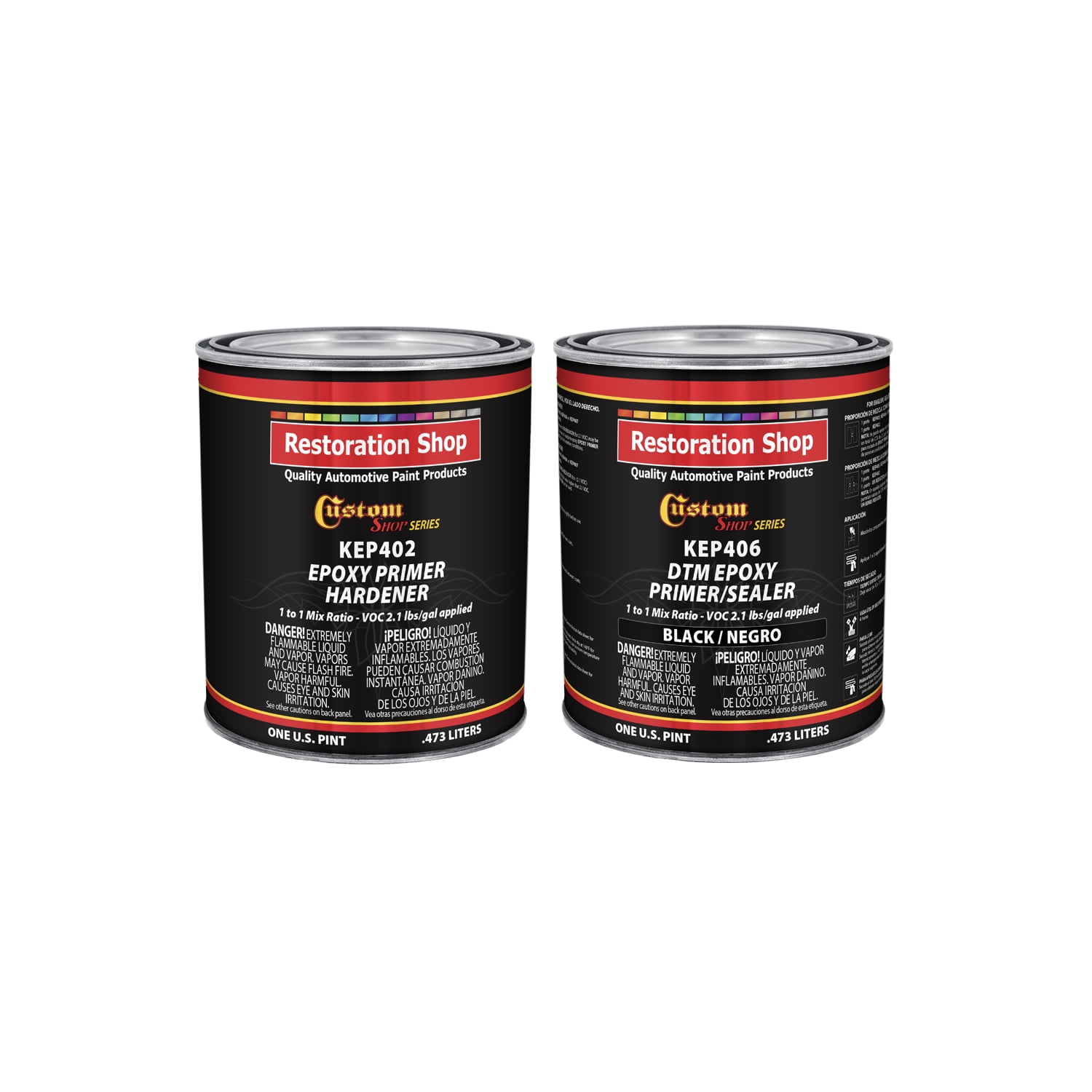 BLACK Epoxy Primer / Sealer 2.1 VOC (QUART KIT) - Anti-Corrosive DTM ...