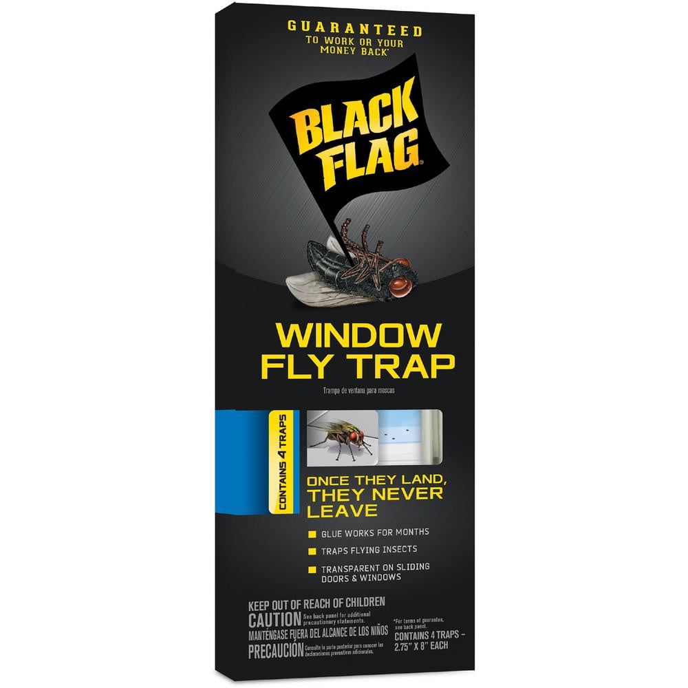 BLACK FLAG WINDOW FLY TRAP 16 PACK (4 PACKAGES WITH 4 TRAPS EA ...