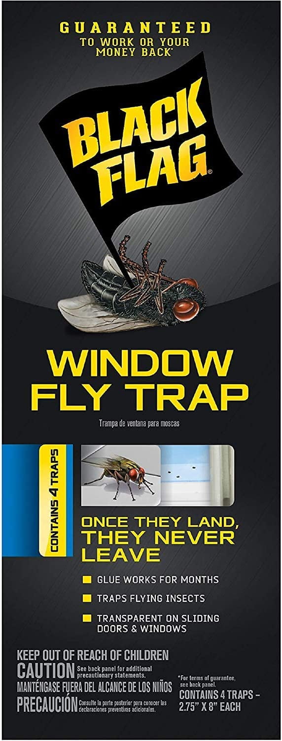 BLACK FLAG WINDOW FLY TRAP 16 PACK (4 PACKAGES WITH 4 TRAPS EA ...