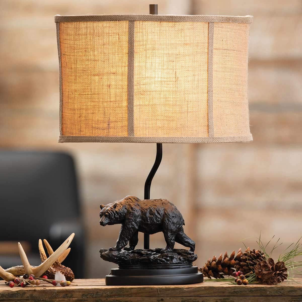BLACK FOREST DECOR Bear Stroll Table Lamp - Walmart.com