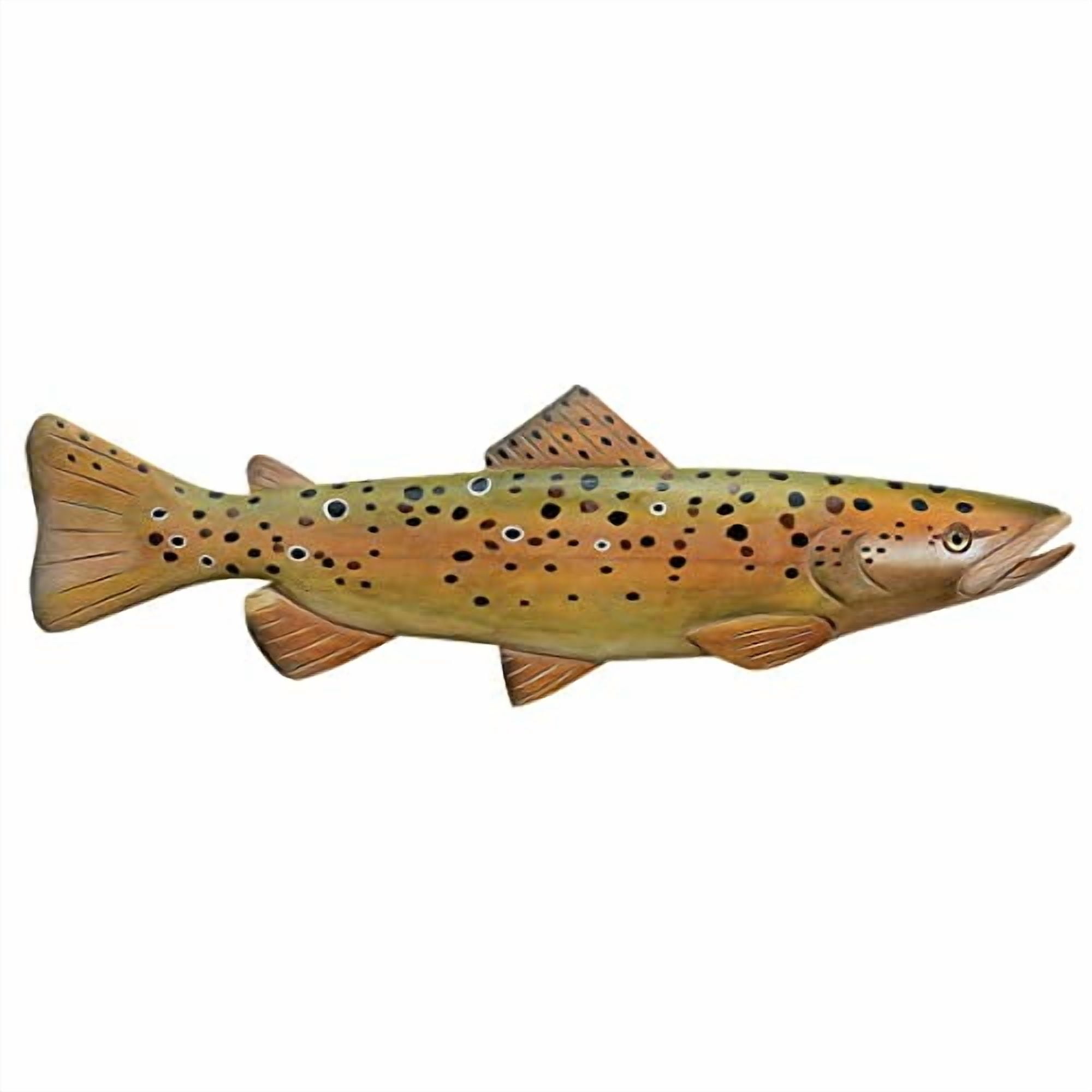 BLACK FOREST DECOR River Trout Hand Carved Wall Hanging - Walmart.com