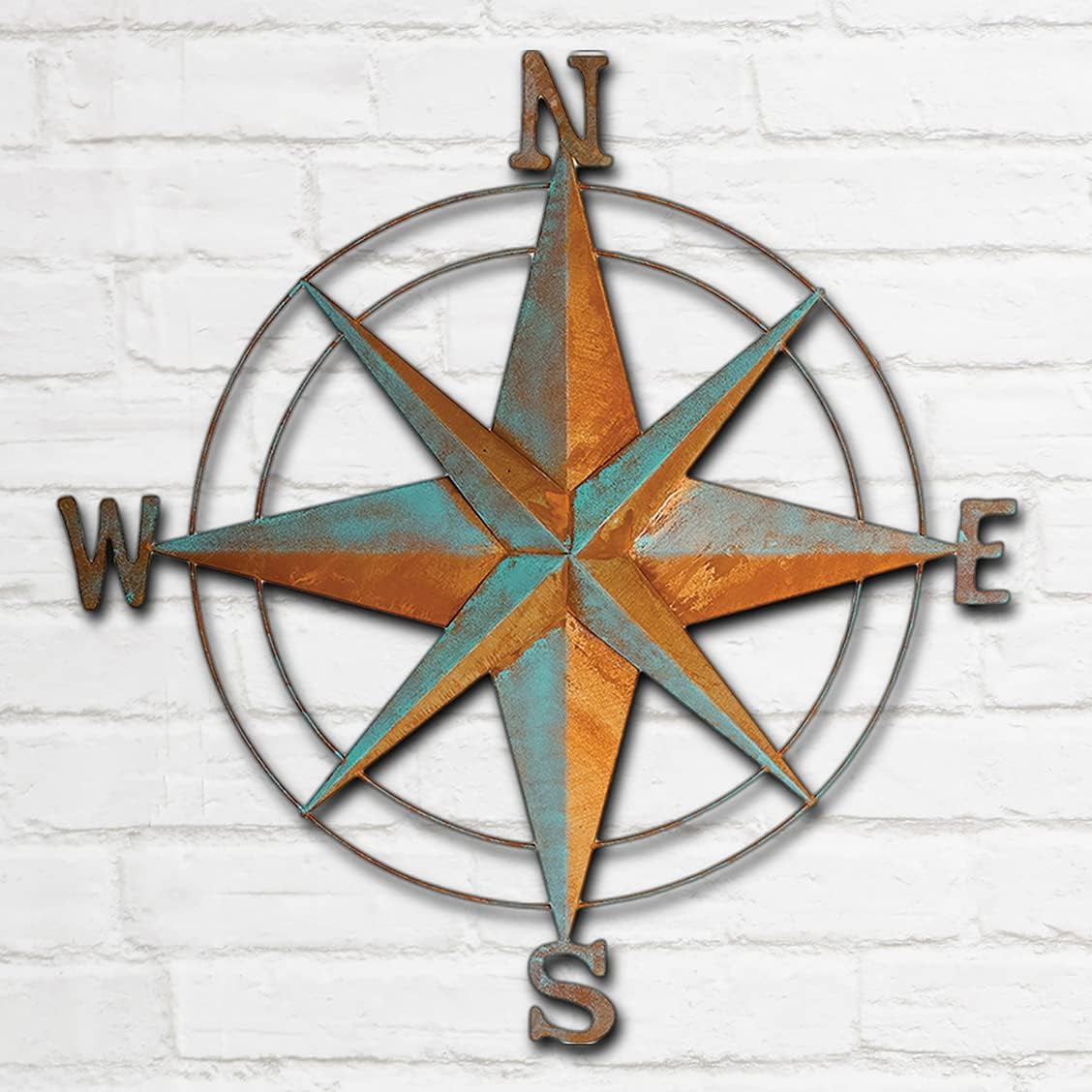 BLACK FOREST DECOR Verdigris Compass Rose Wall Art - Walmart.com