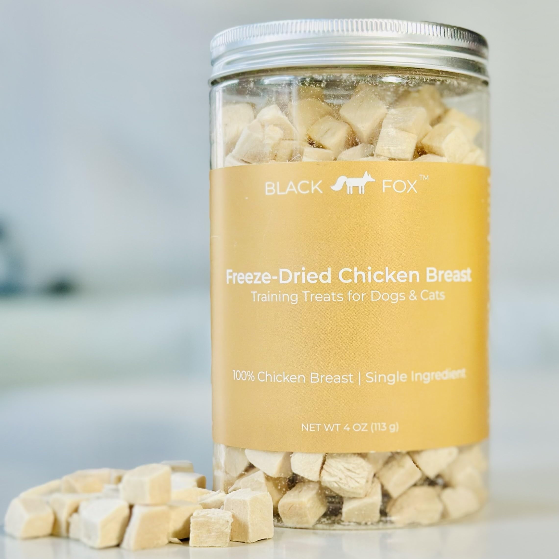 BLACK FOX Freeze-Dried Chicken MMF7 Breast Training Treats for Dogs and ...