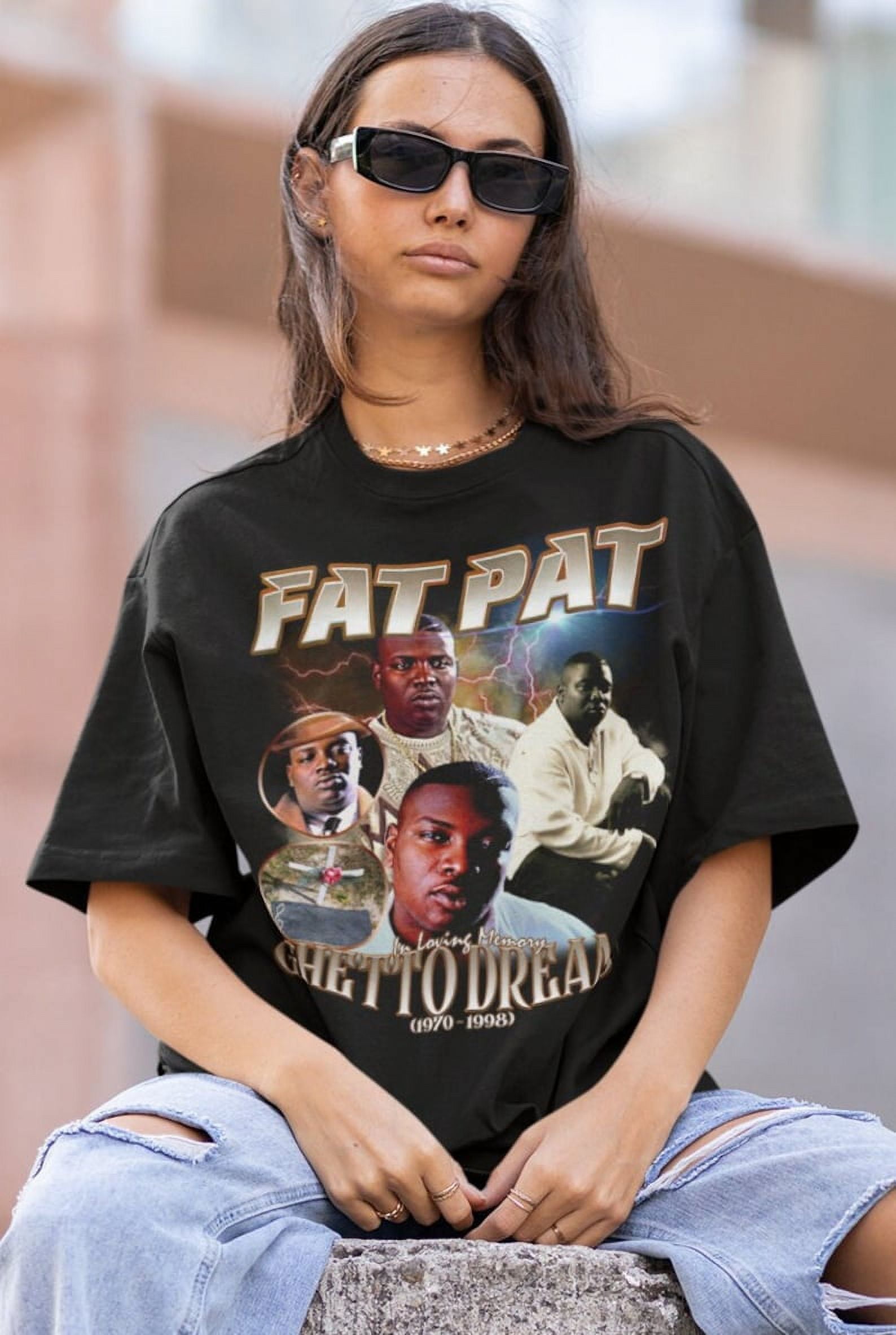 [BLACK] Fat Pat Hiphop TShirt | Fat Pat Sweatshirt Vintage - Walmart.com