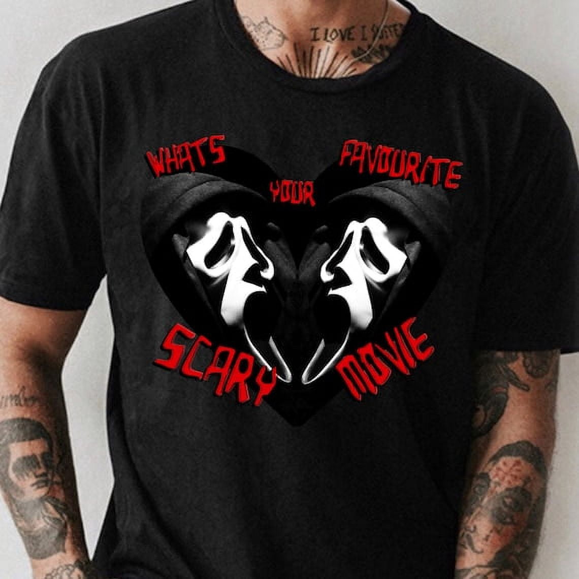 [BLACK] Ghostface Tshirt Slogan Scary Movie Horror Fan Mens Funny ...