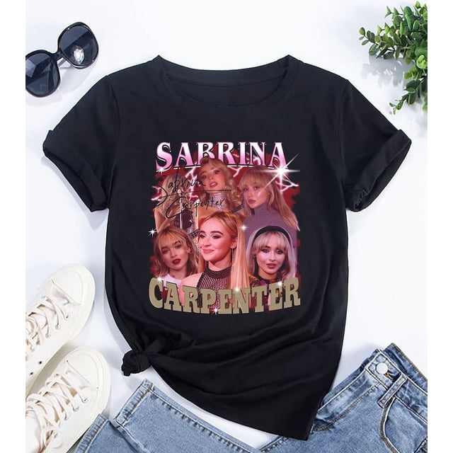 [BLACK] Graphic Sabrina Carpenter T-Shirt - Walmart.com