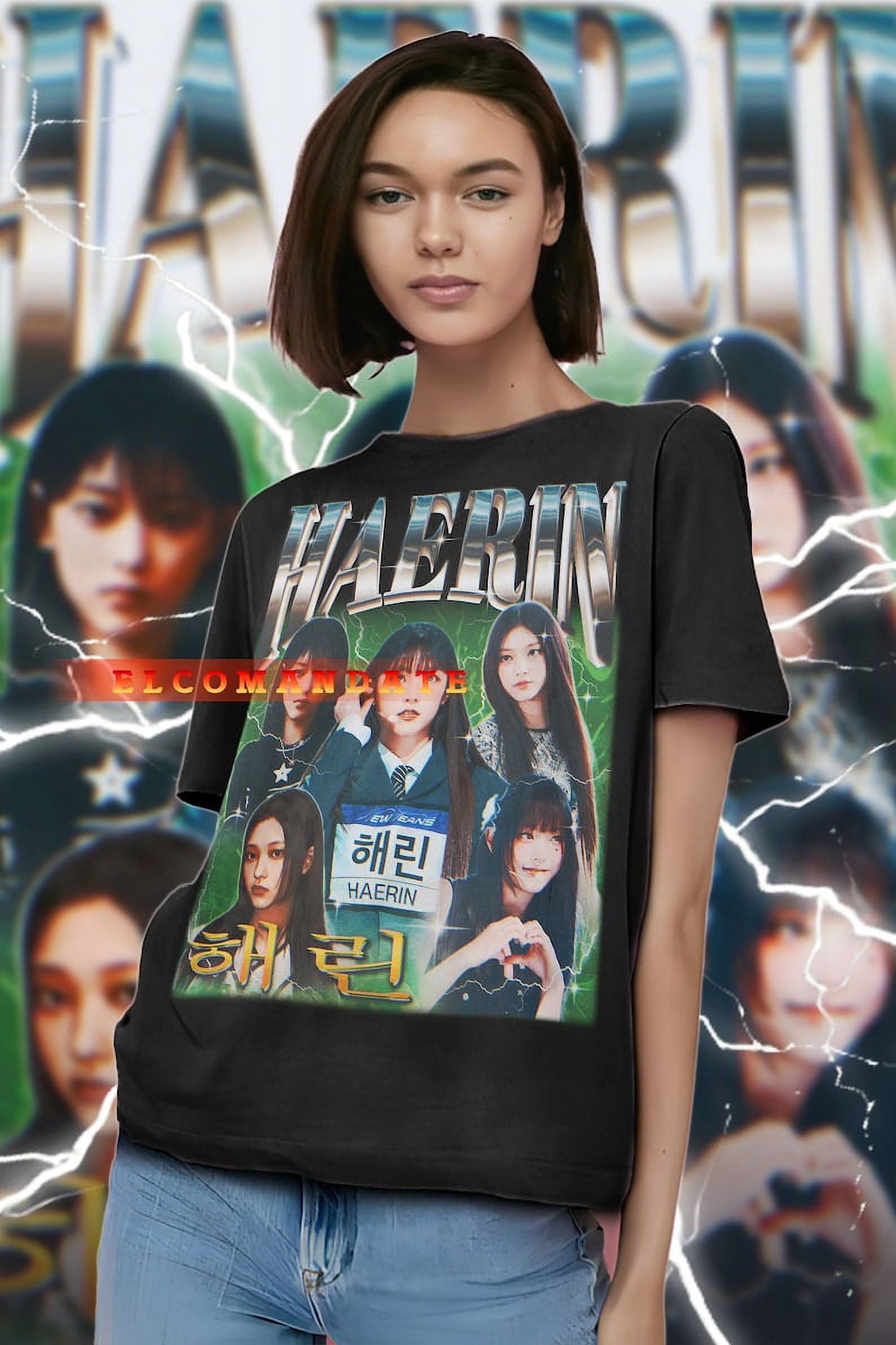 [BLACK] HAERIN Homage Shirt, Haerin Vintage Tshirt, Haerin Fan Tees ...