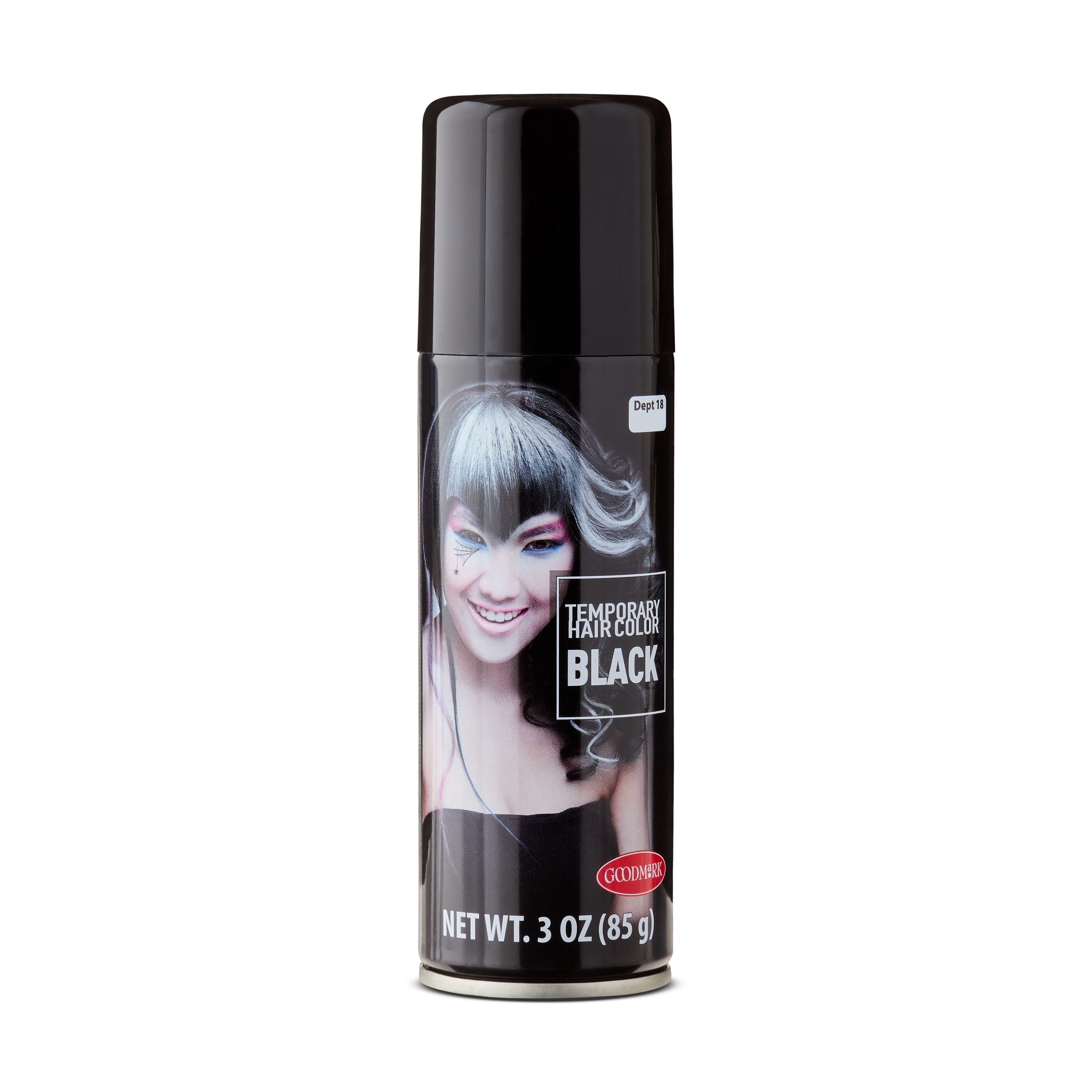 Temporary Hair Color Spray, Black, 3oz, Halloween Make-Up for Adults ...