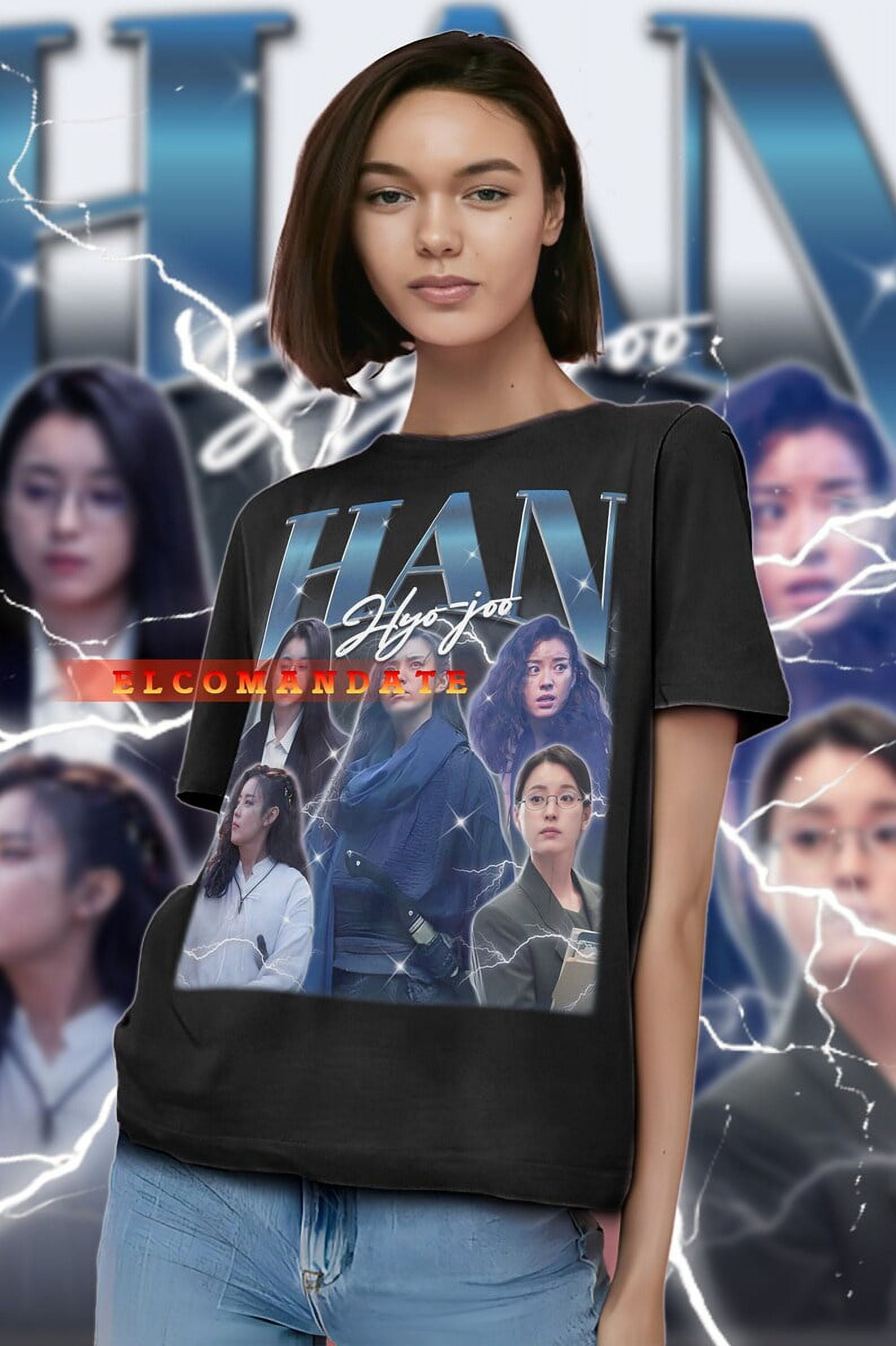 [BLACK] HAN HYO-JOO Homage Shirt, Han Hyo-Joo Vintage Tshirt, Han Hyo-Joo Fan Tees, Han Hyo-Joo ...