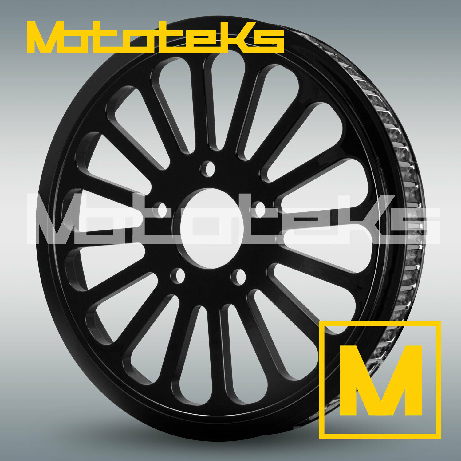 BLACK HARLEY PULLEY SUPER SPOKE 66TH X 1" - Walmart.com