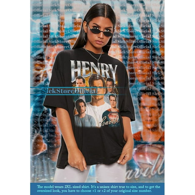 [BLACK] HENRY CAVILL Shirt, Henry Cavill Homage Tshirt - Walmart.com