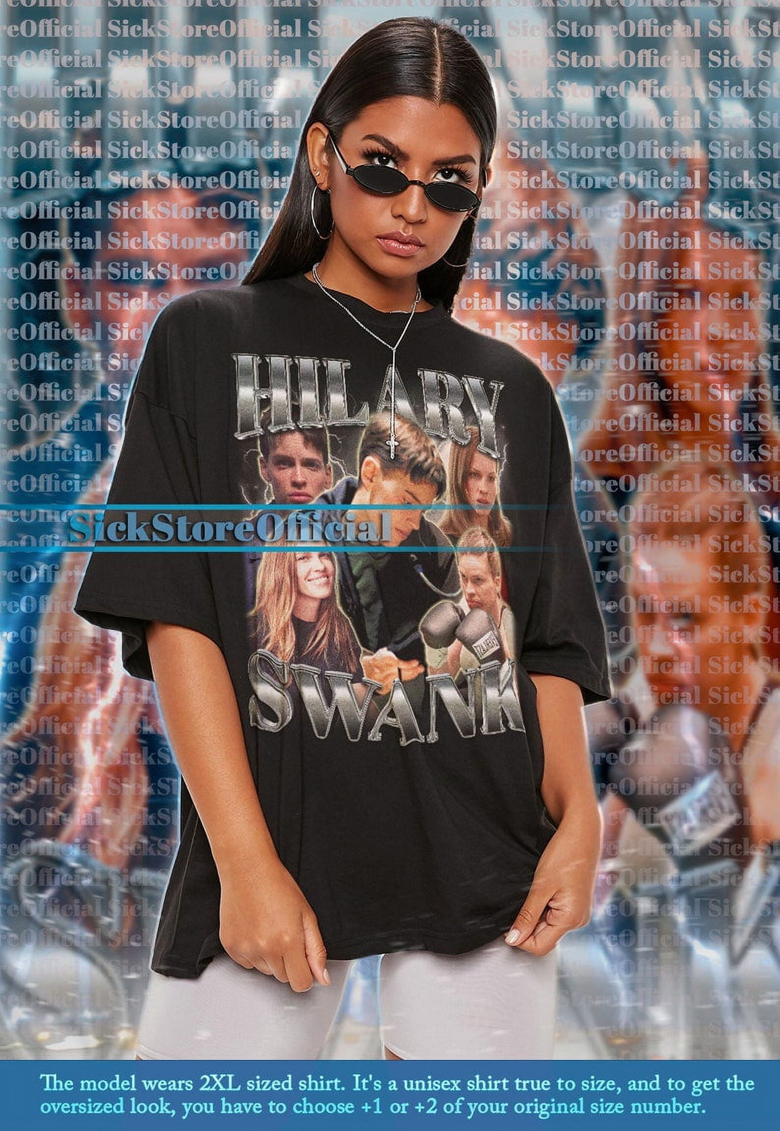 [BLACK] HILARY SWANK Vintage Shirt, Hilary Swank Homage Tshirt, Hilary ...