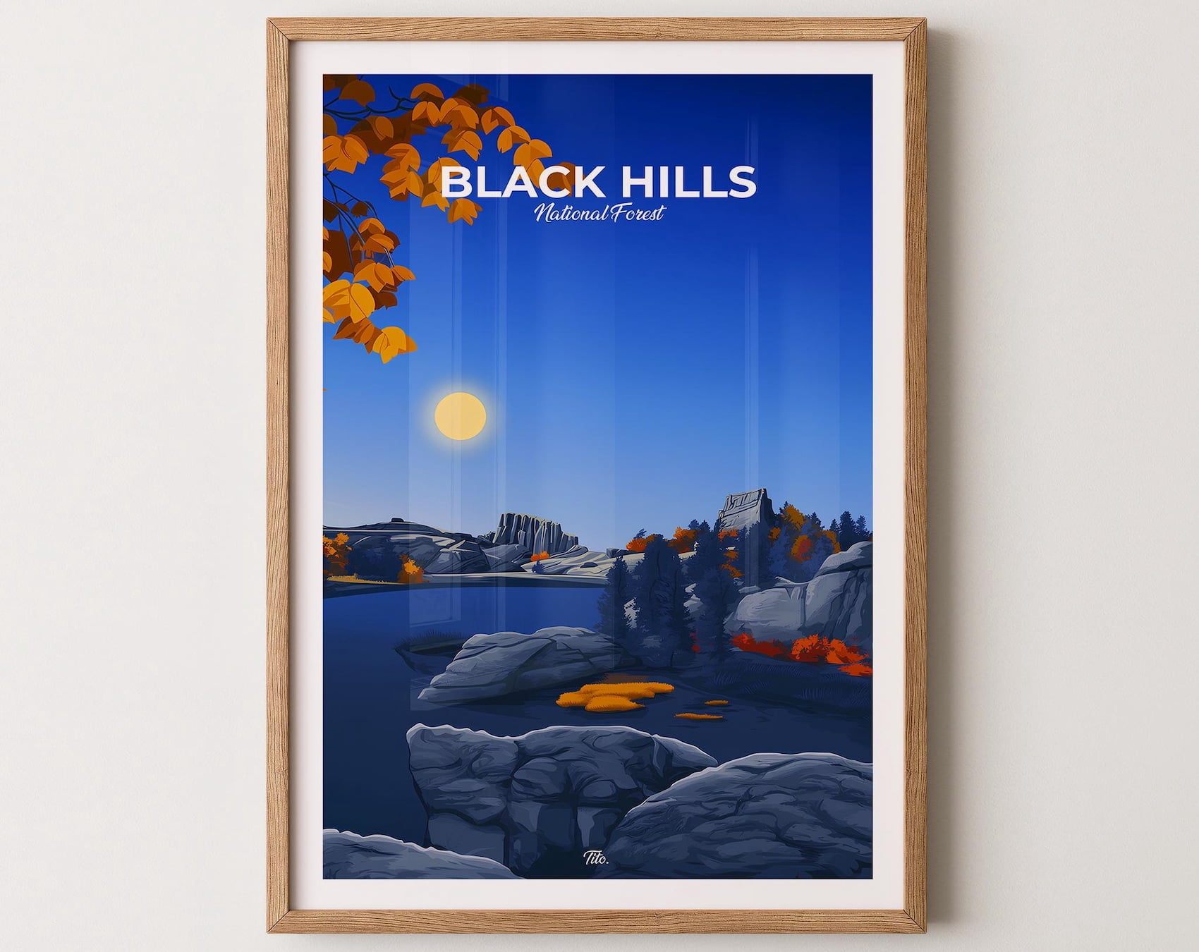 BLACK HILLS Poster, Black Hills Travel Poster, Black Hills Art Print ...