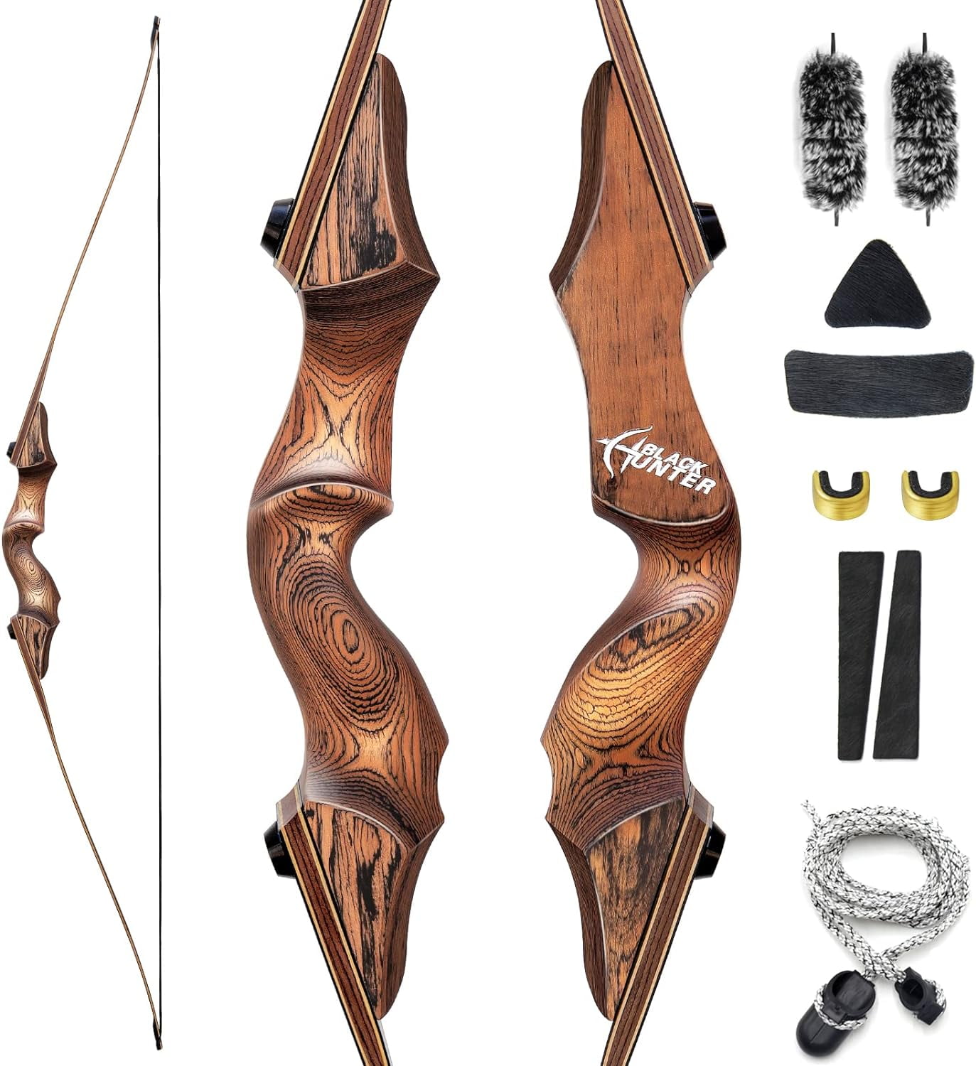 BLACK HUNTER Black Hunter Right Handed Longbow for Beginners and ...