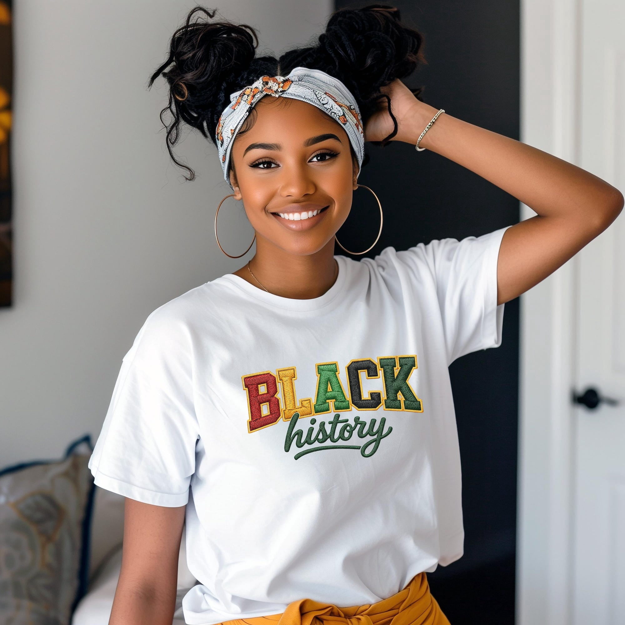 BLACK History Empowering Shirt Vibrant African Heritage Design Glittery ...