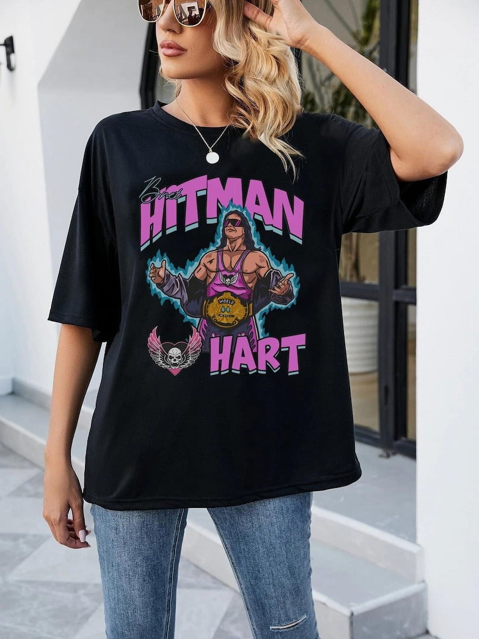 [BLACK] Hitman Bret Hart Unisex Shirt Bret Hart Shirt, Bret Hart Tee, Bret Hart Merch, Bret Hart ...